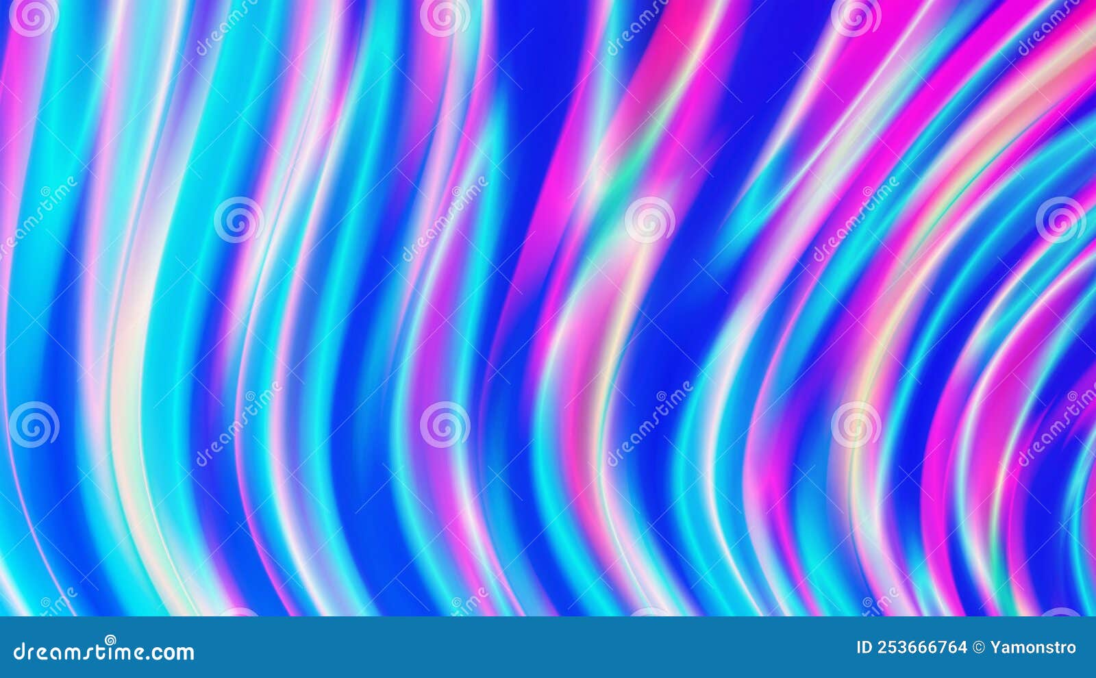 Holographic Effect Wavy Pattern Vector Vibrant Fluorescent Abstract ...