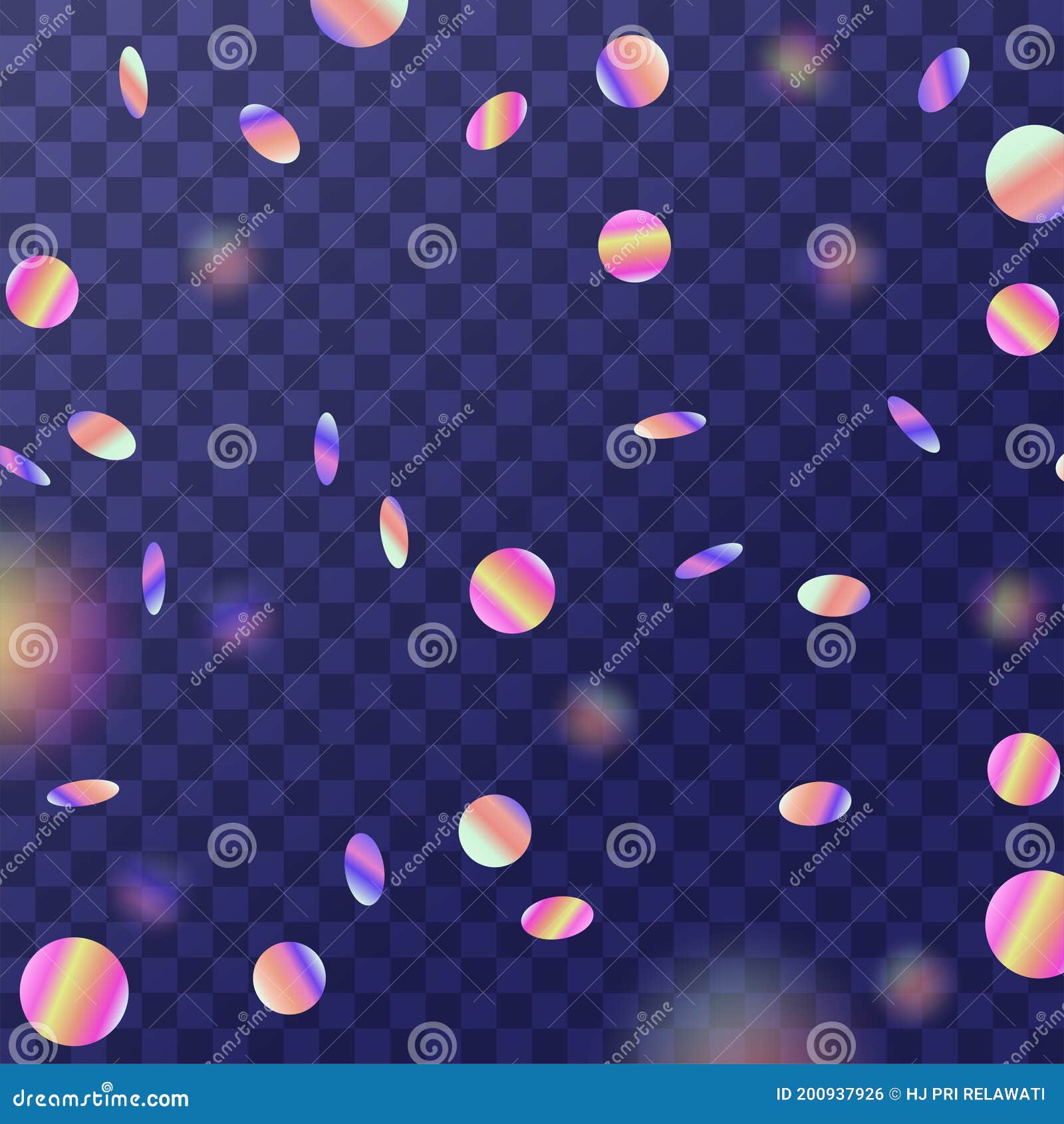 Holographic Falling Confetti Glitters Isolated on Transparent ...