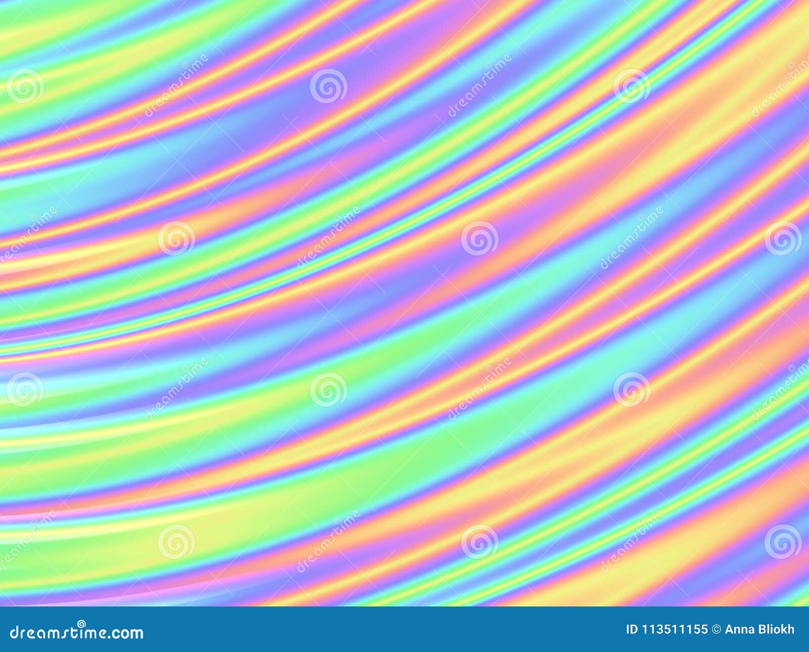 Holographic Foil Background Abstract Rainbow Wave Pattern Stock ...