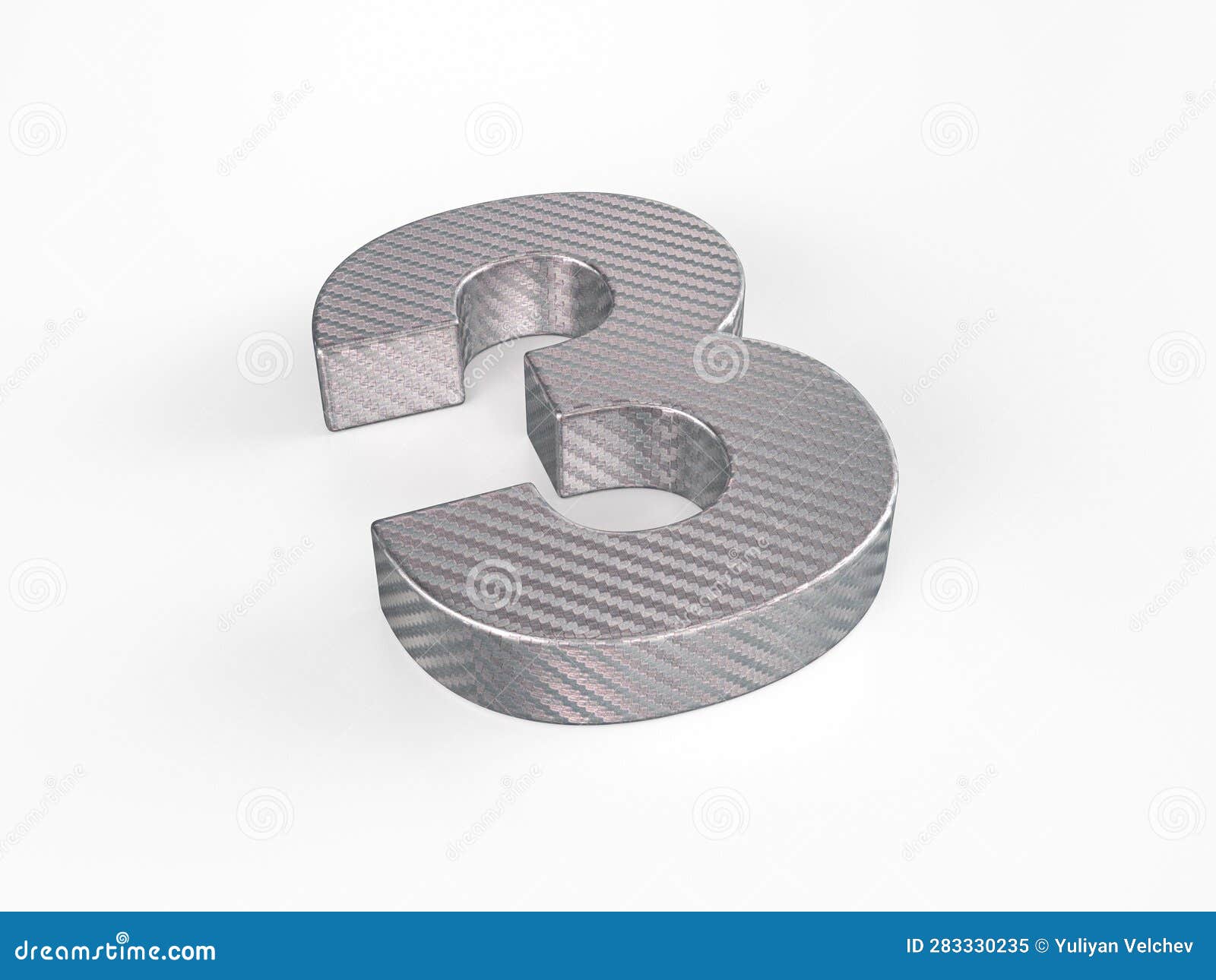 Holographic Foil Number Three Stock Illustration - Illustration of ...