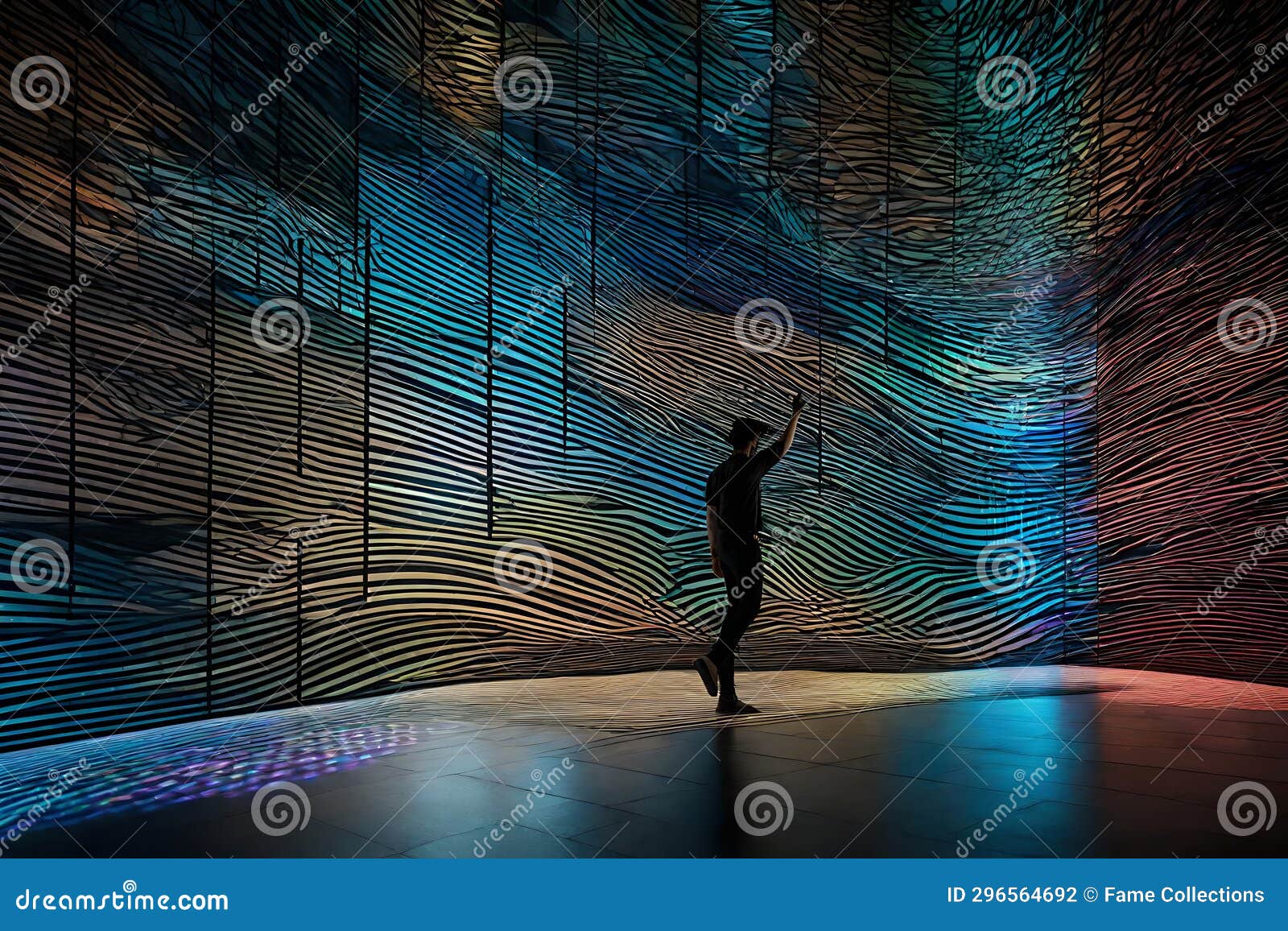 "a Holographic Frame Displaying Ever-changing Abstract Patterns, Stock ...