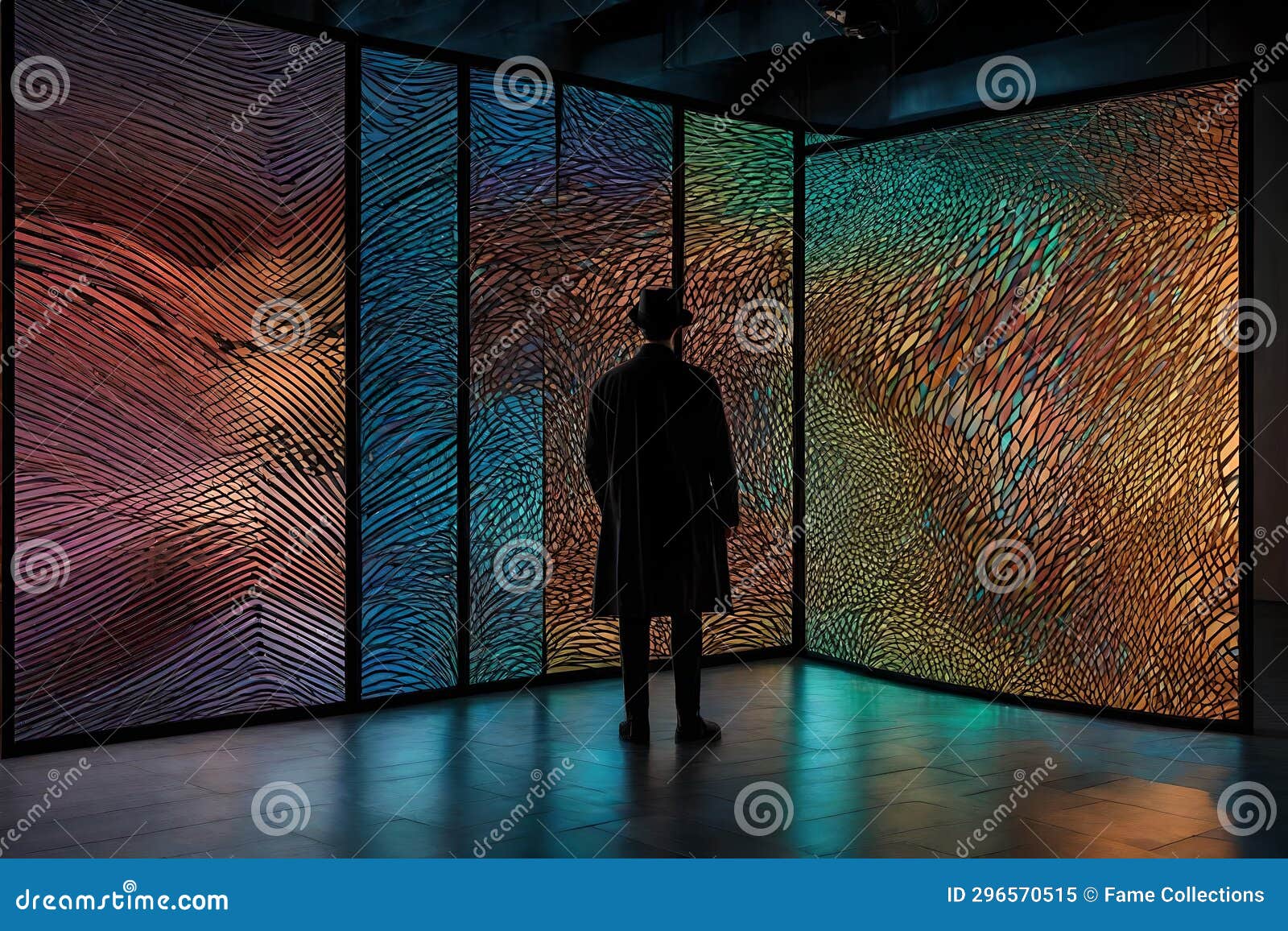 "a Holographic Frame Displaying Ever-changing Abstract Patterns ...