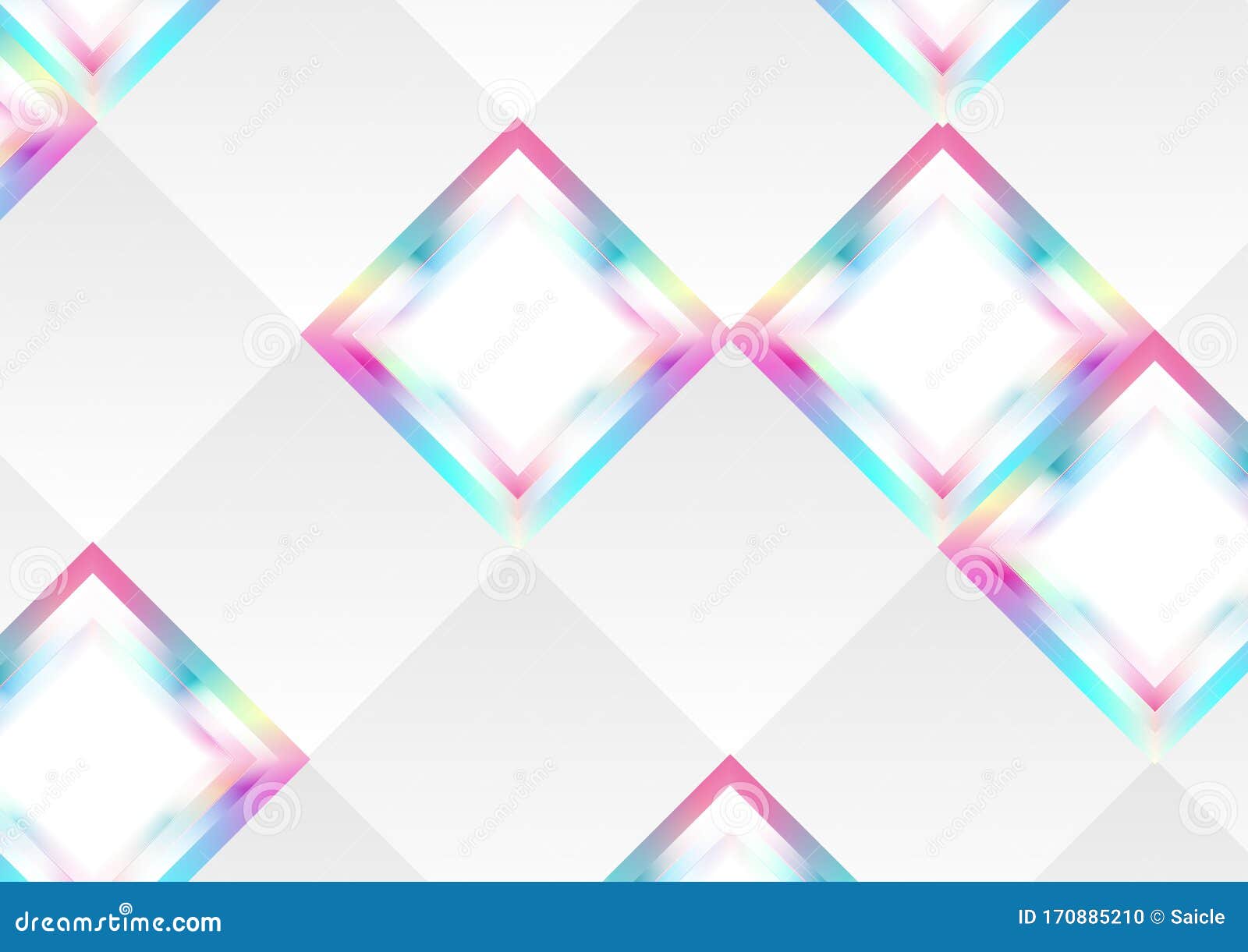 Holographic Glossy Squares Abstract Tech Background Stock Vector ...