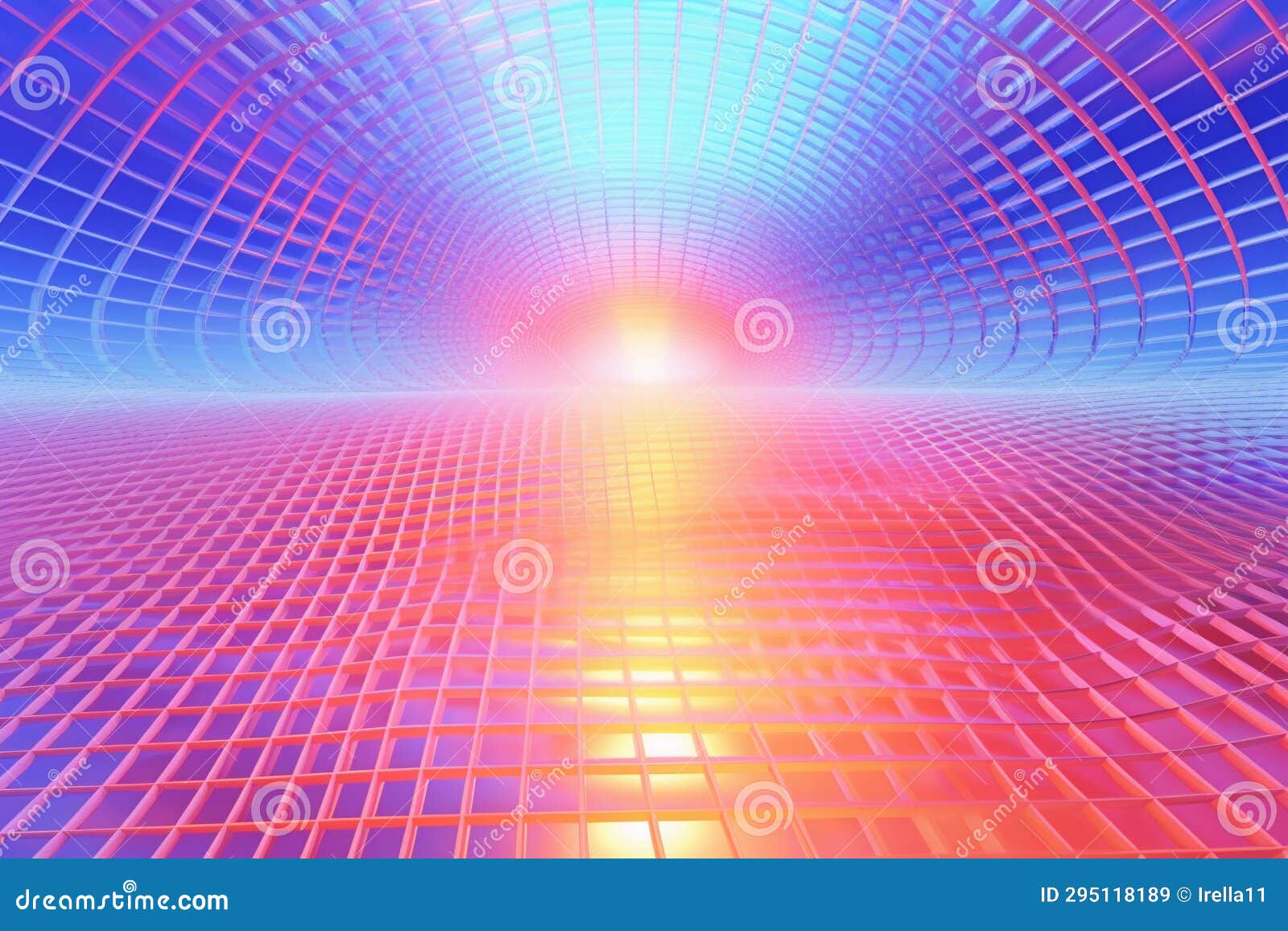 Holographic Grid Background. Colorful Pink and Blue Gradient. Virtual ...