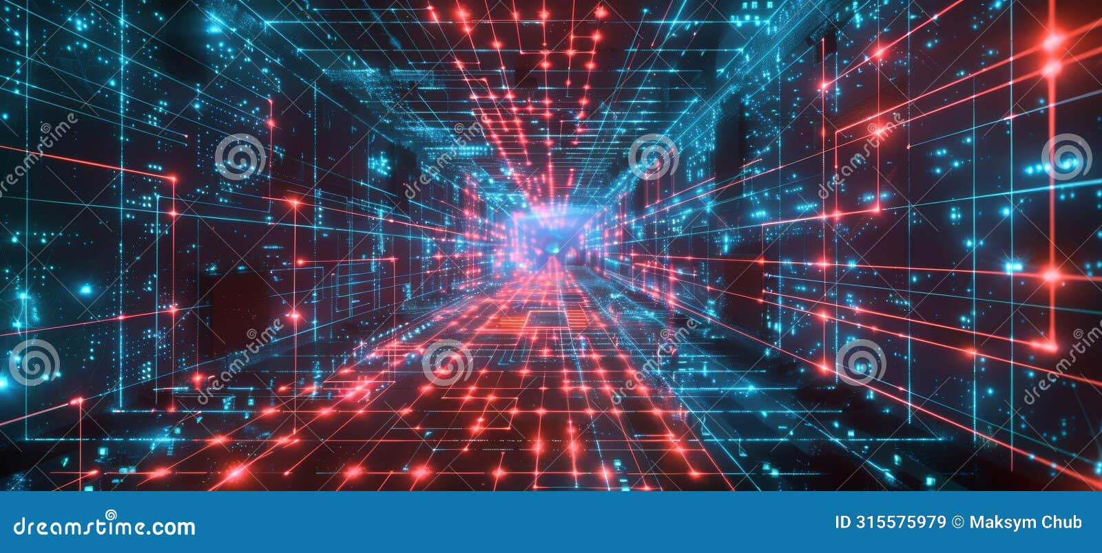 Holographic Grids Morphing In 3d Space - Immersive Tech Innovation ...