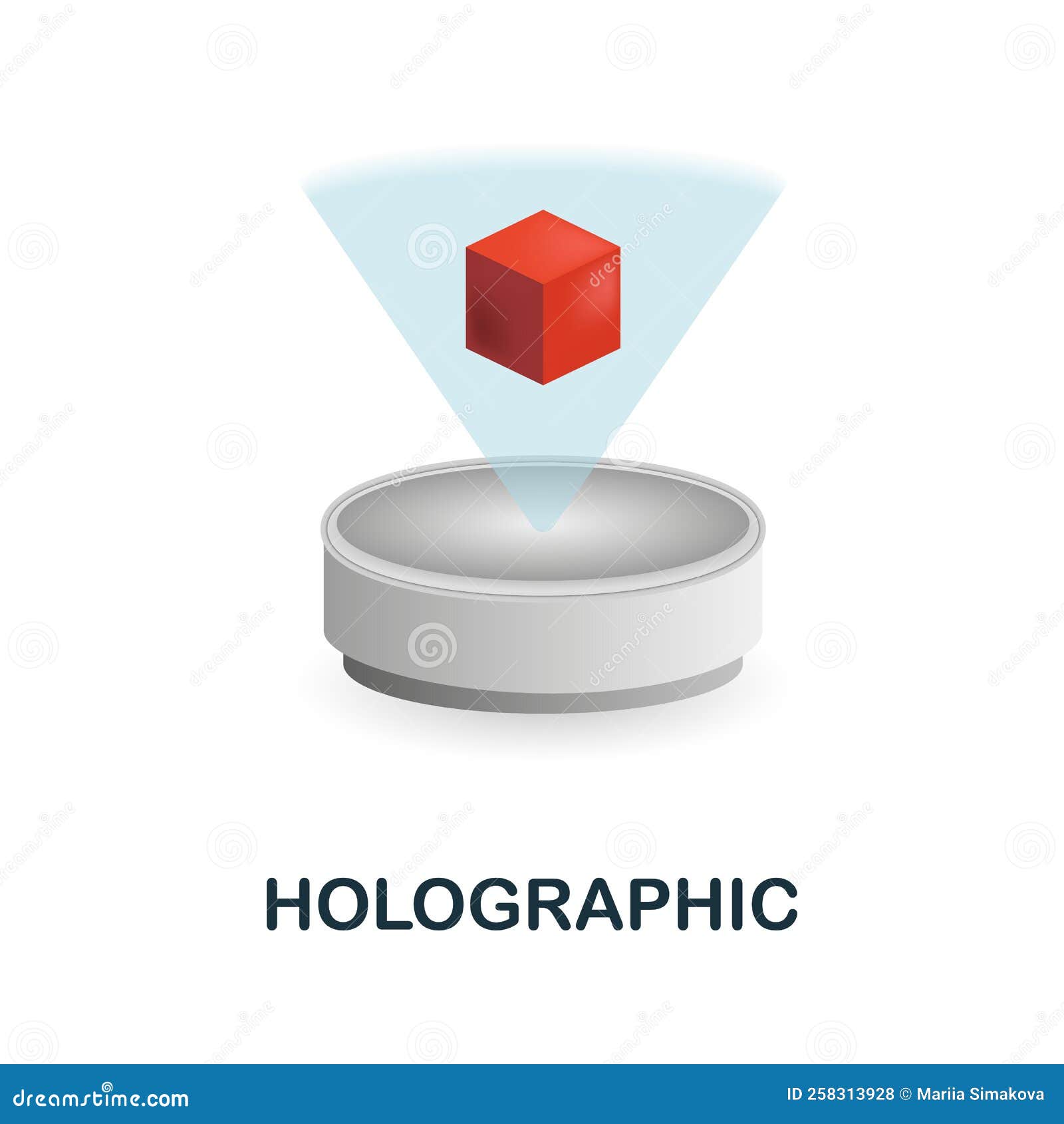 Holographic Icon. 3d Illustration from Future Technology Collection ...