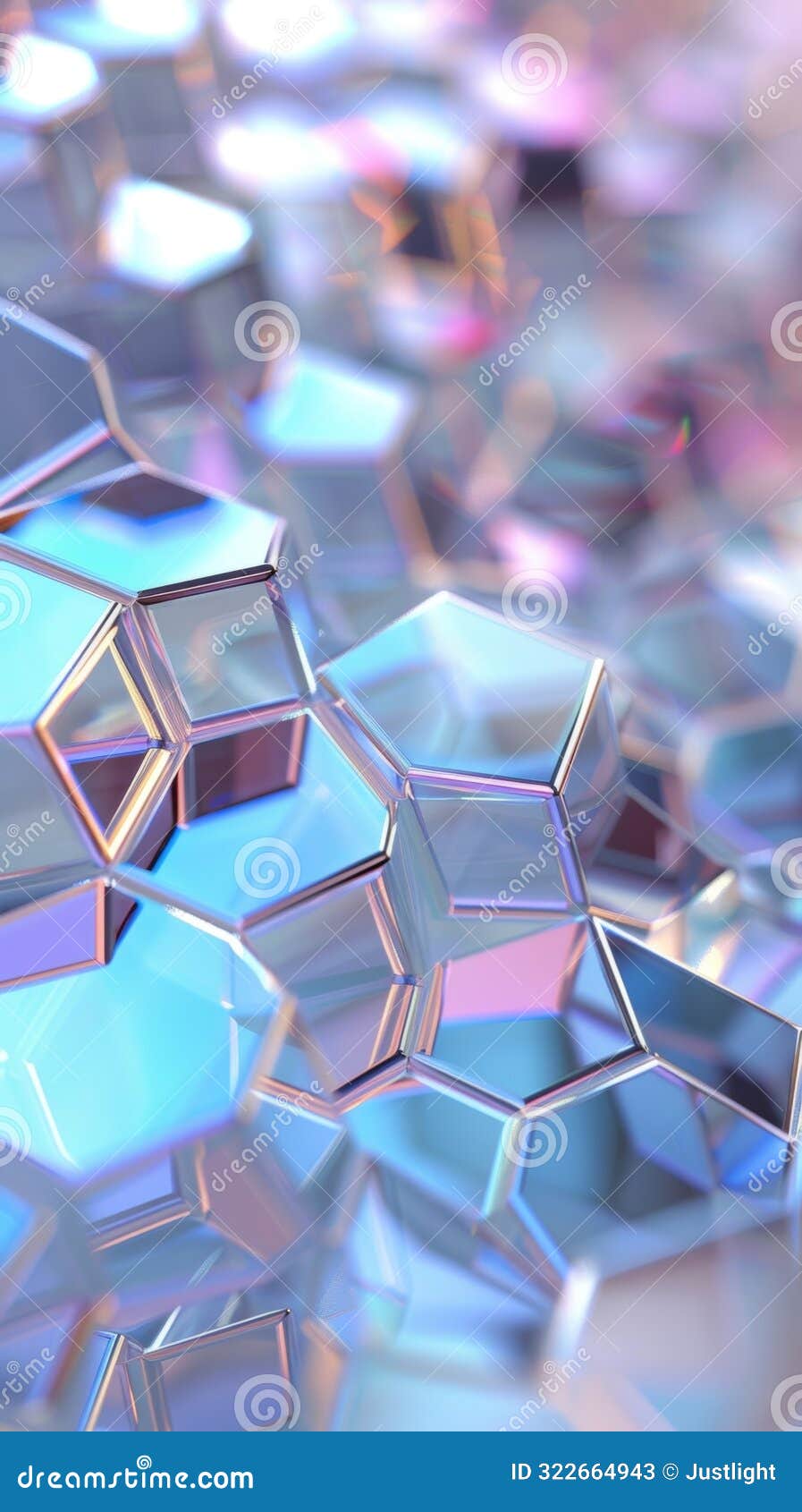 A Holographic Illusion of Evershifting Hexagons Creating a Sense of ...