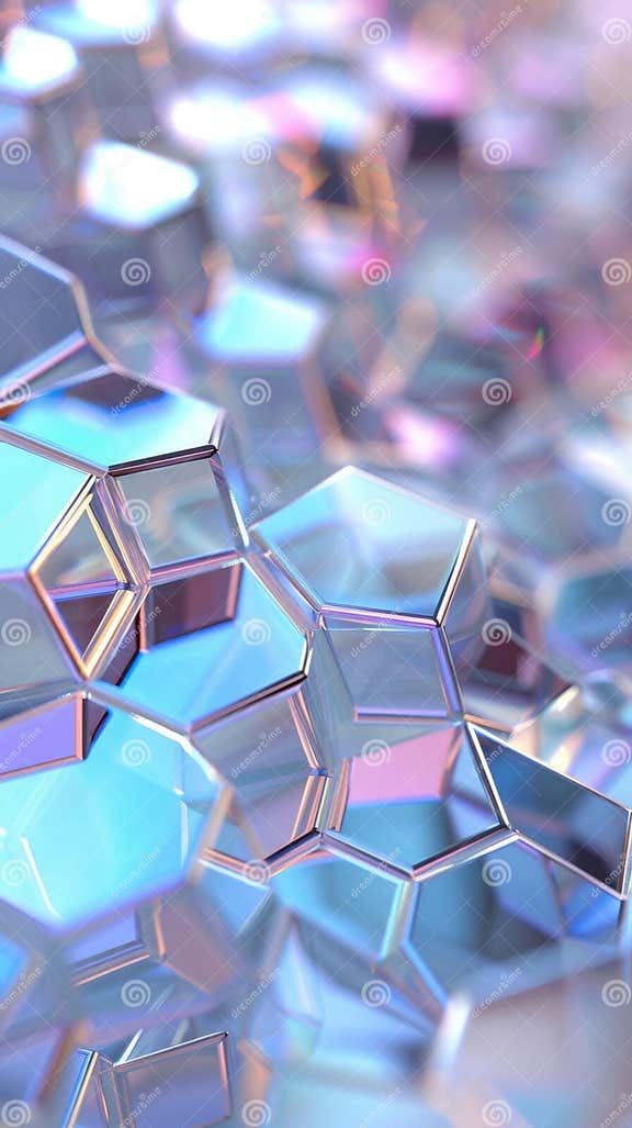 A Holographic Illusion of Evershifting Hexagons Creating a Sense of ...