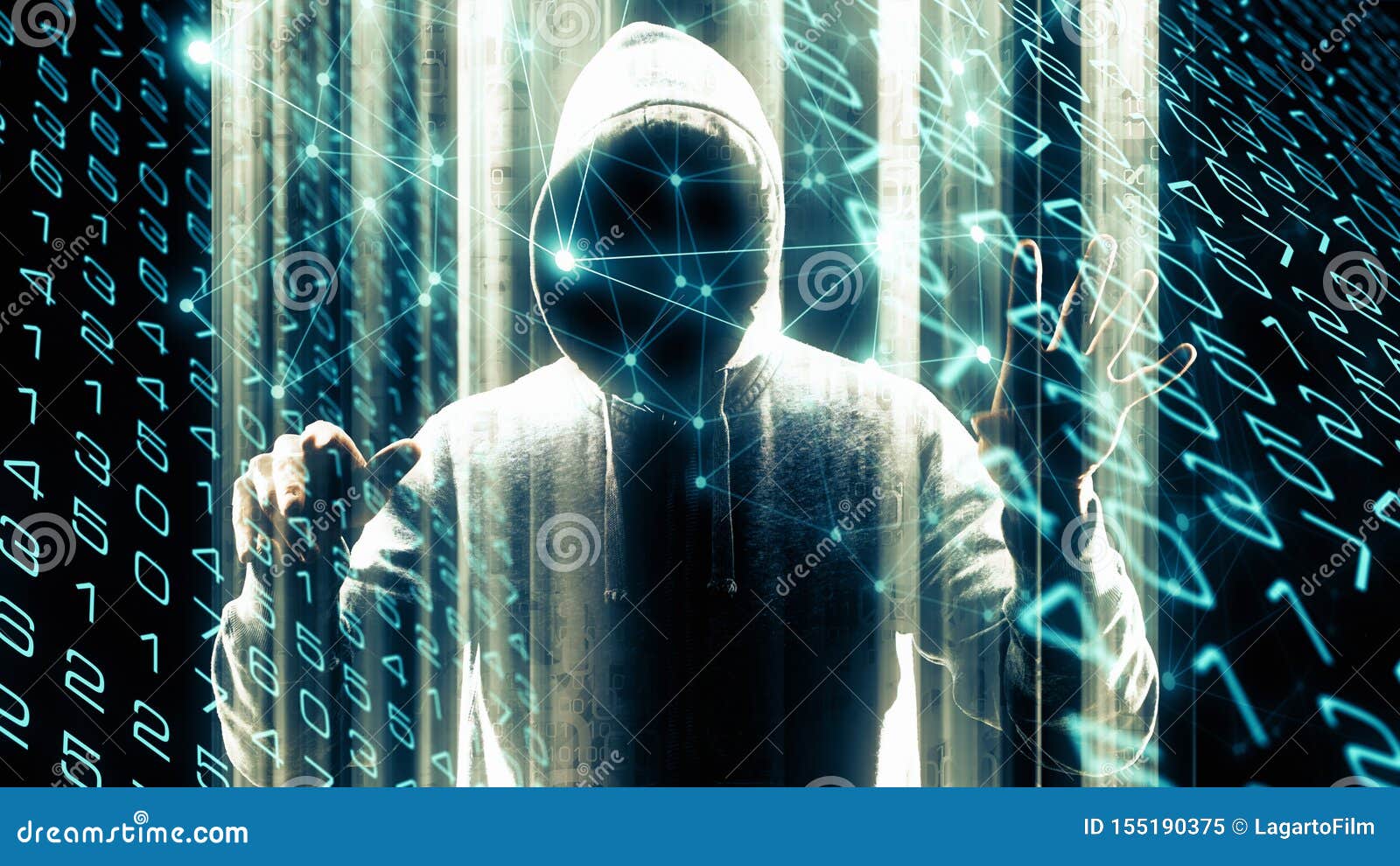 Holographic Innovation Concept, Cyber Numbers Stock Image - Image of ...