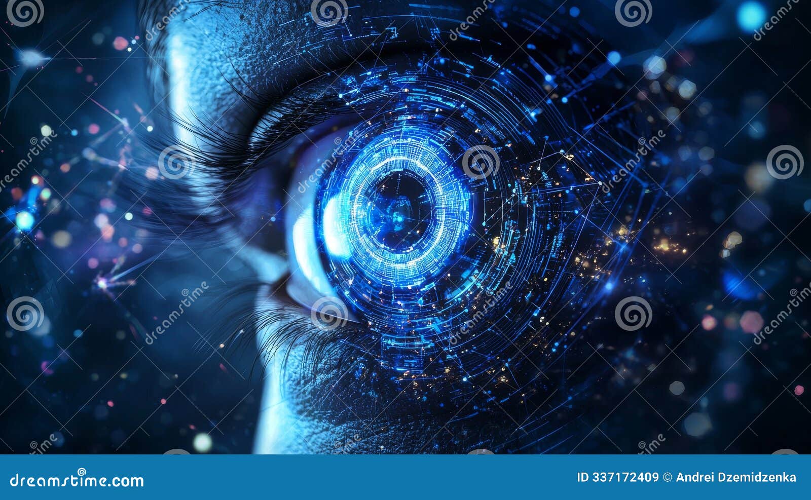 The Holographic Interface Displays the Progress of an Iris Scan ...