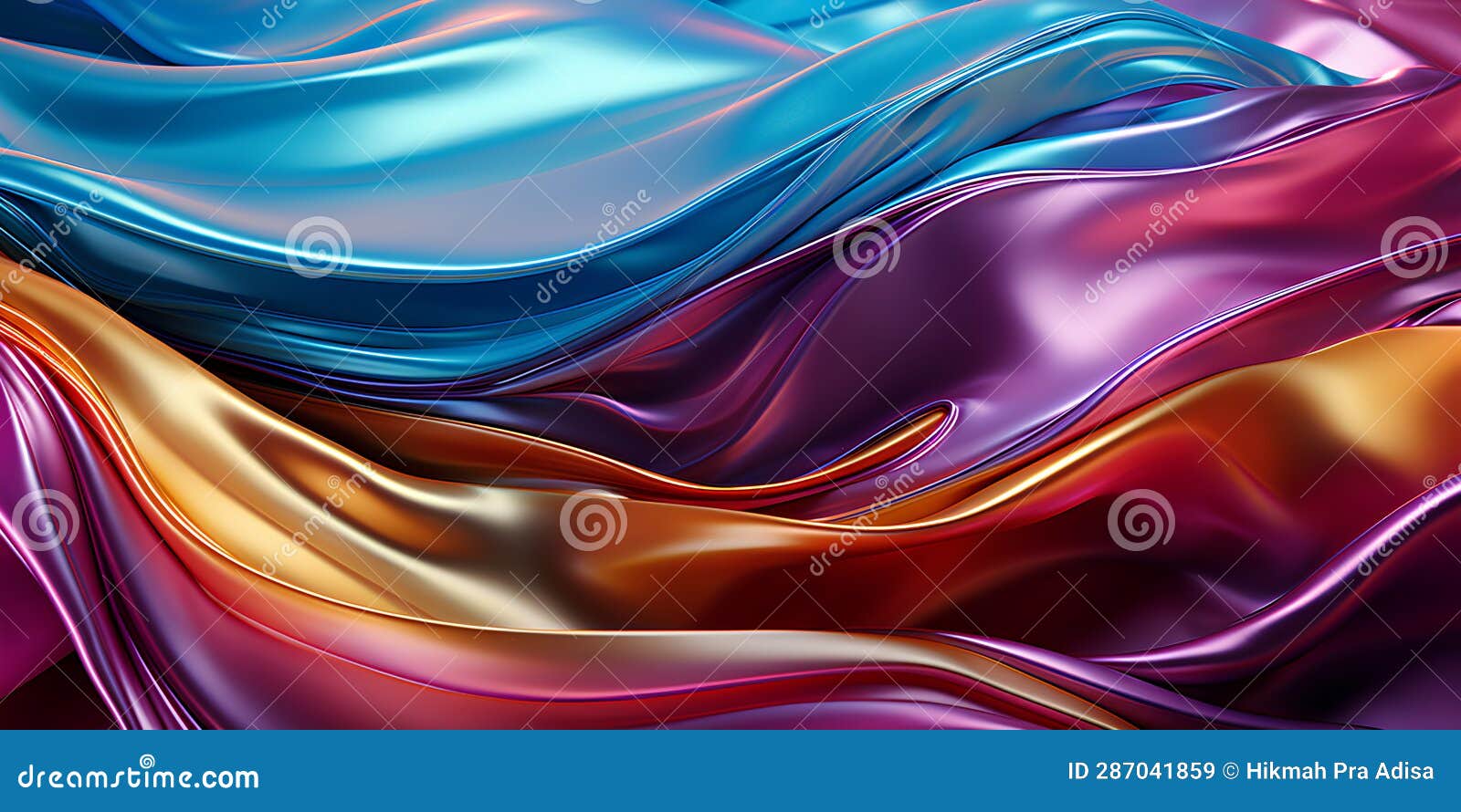 Holographic Iridescent Shimmering Flowy Satin Texture Stock ...