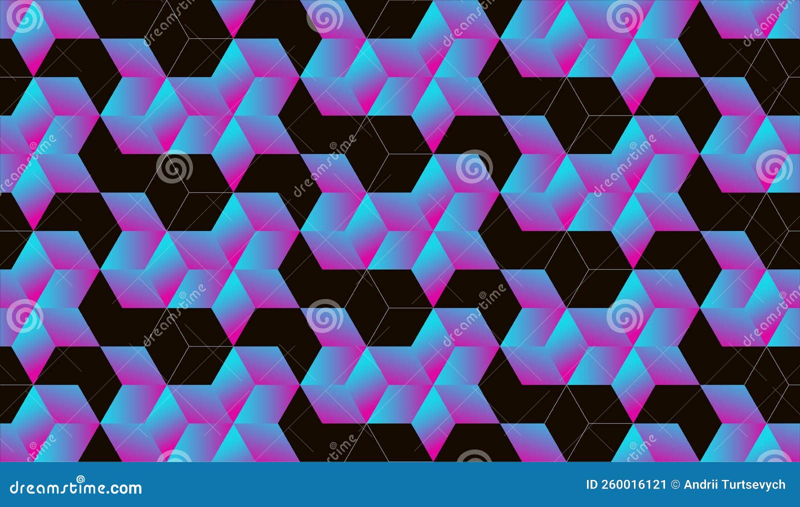 Holographic Iridescent Vector Seamless Pattern of Cubes, Optical ...