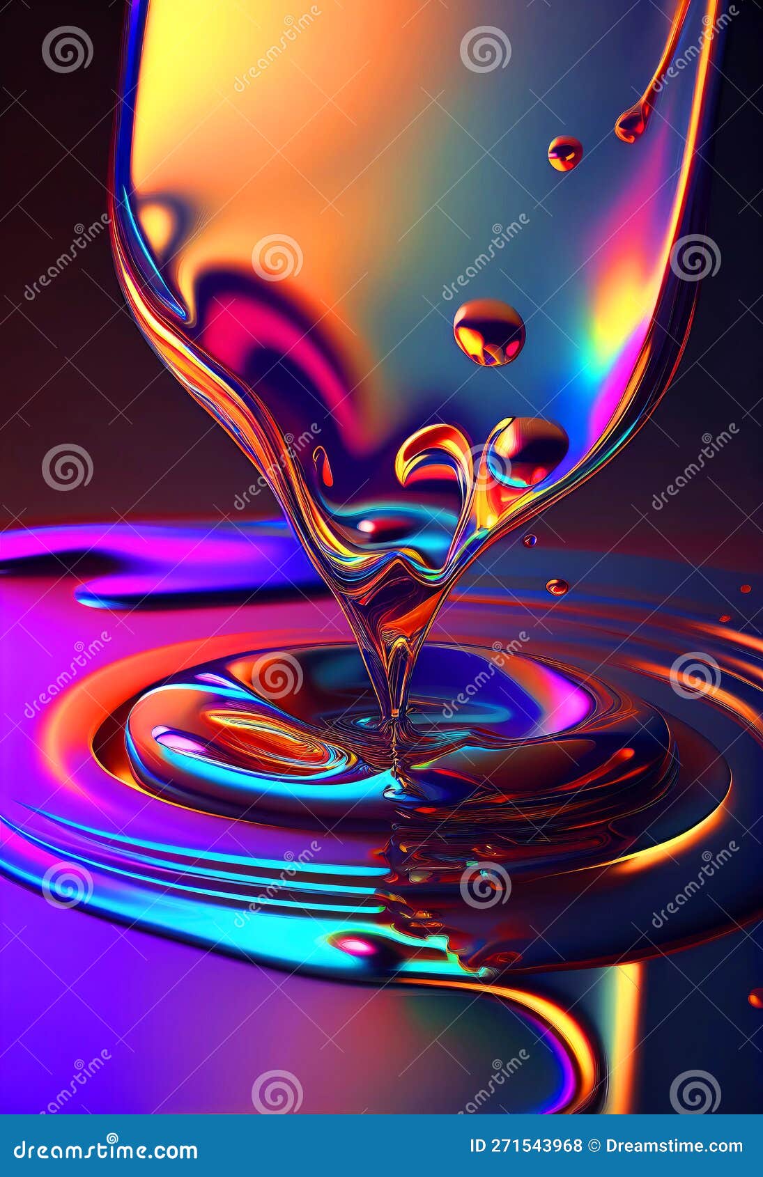 Holographic Liquid - Abstract Form of Some Kind of Colorful Lava. Stock ...