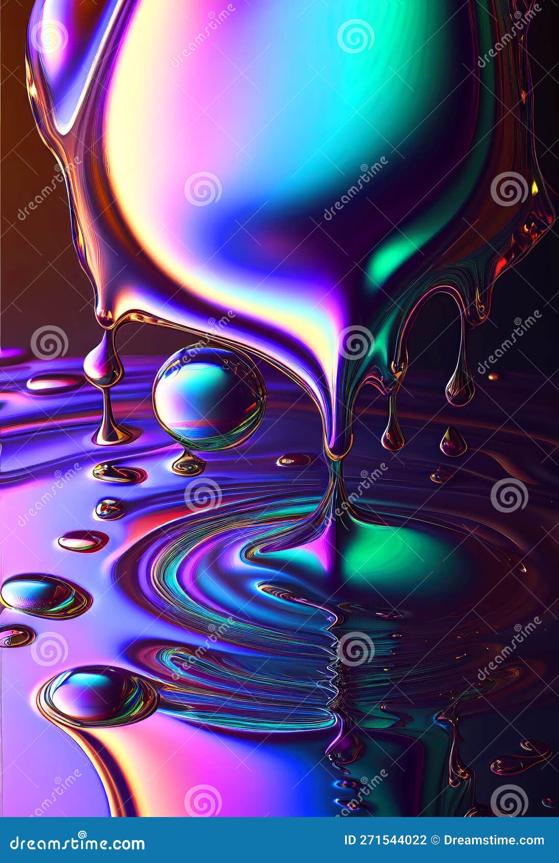Holographic Liquid - Abstract Form of Some Kind of Colorful Lava. Stock ...
