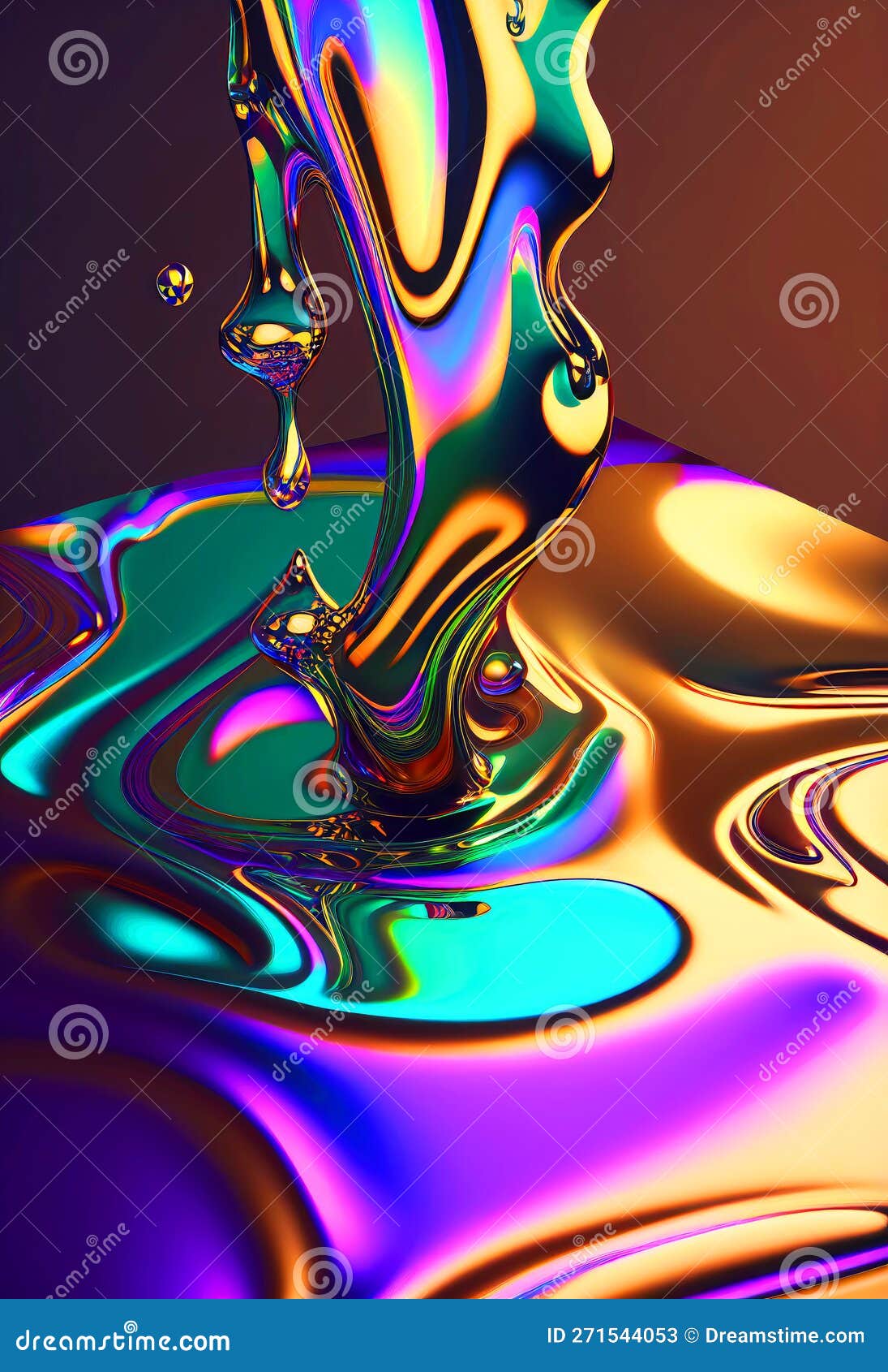 Holographic Liquid - Abstract Form of Some Kind of Colorful Lava. Stock ...