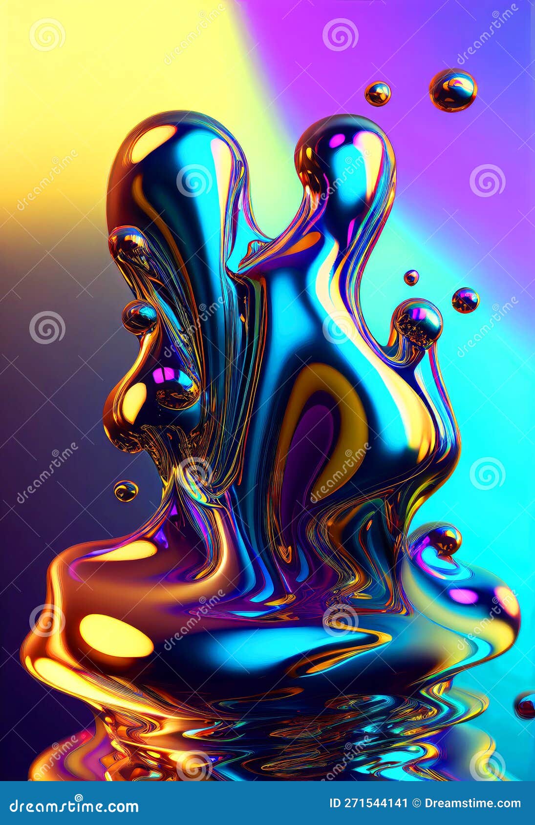 Holographic Liquid - Abstract Form of Some Kind of Colorful Lava. Stock ...
