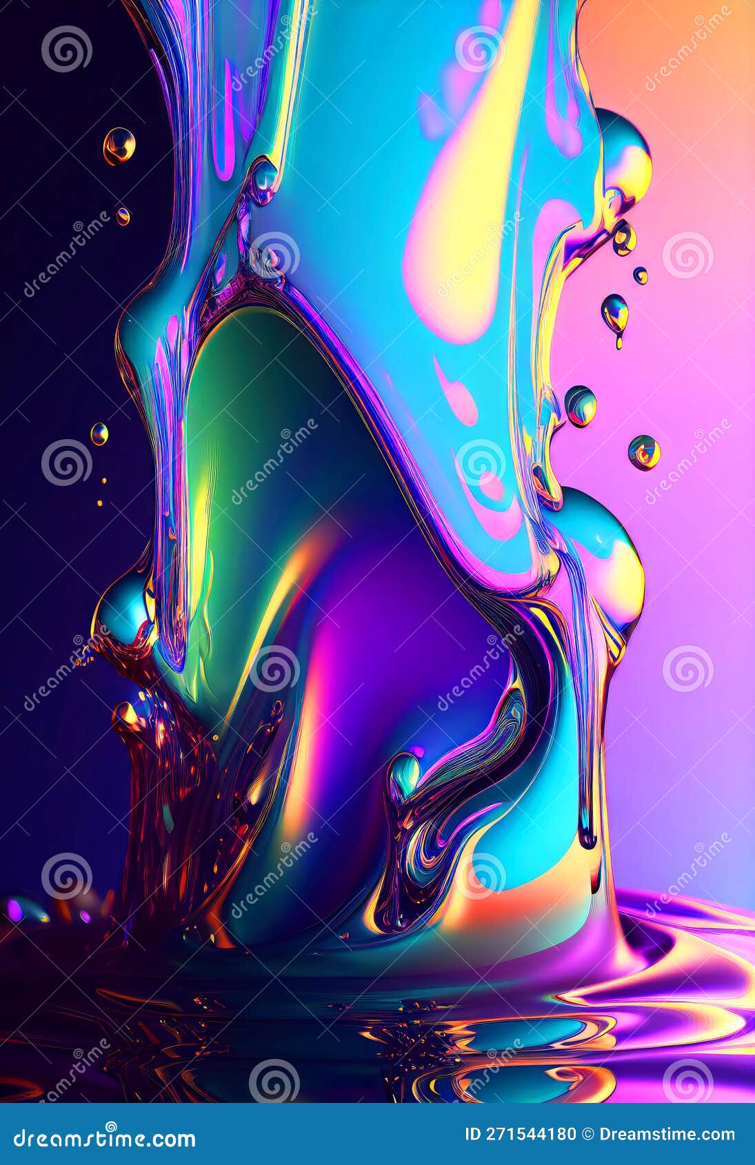 Holographic Liquid - Abstract Form of Some Kind of Colorful Lava. Stock ...