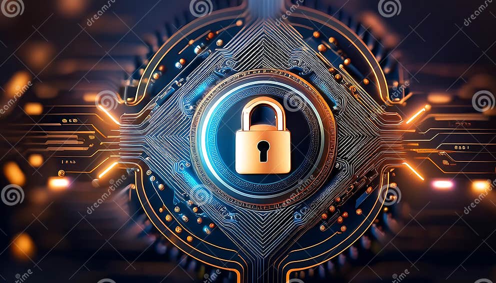 Holographic Locks Secure Server Rooms, Symbolizing Data Protection and ...