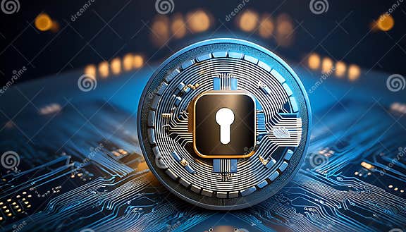 Holographic Locks Secure Server Rooms, Symbolizing Data Protection and ...