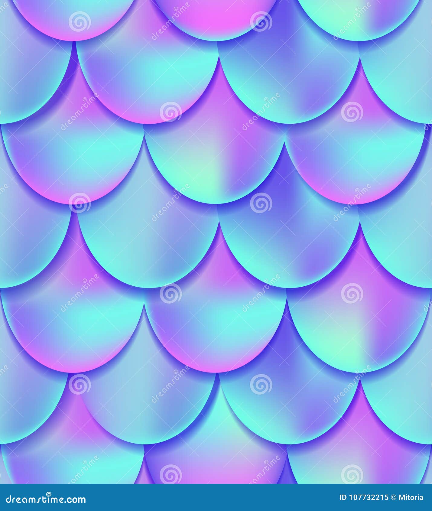 Holographic Mermaid Tail Seamless Pattern. Mermaid Card Decor E Stock ...