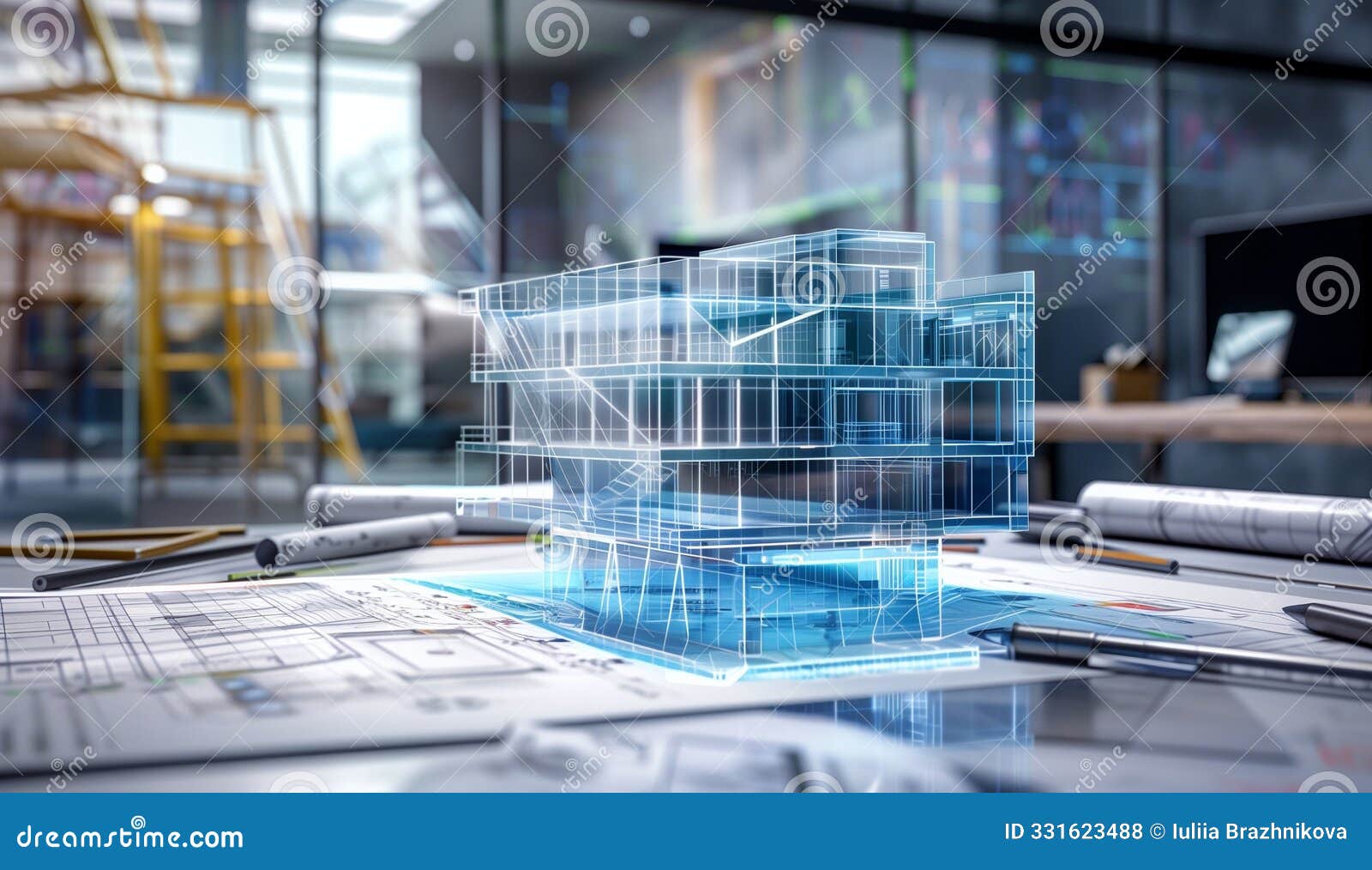 A Holographic Model of an Architectural Building Floats Above ...