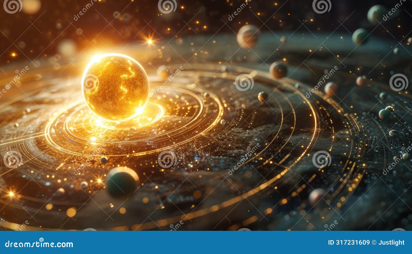 A Holographic Model of a Planetary System Complete with Orbiting ...