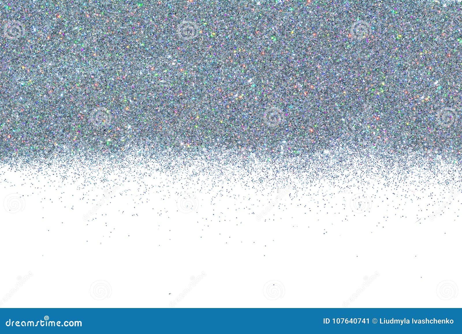 Holographic Multicolor Chrome Border. Sequins Powder. Colored Glitter ...