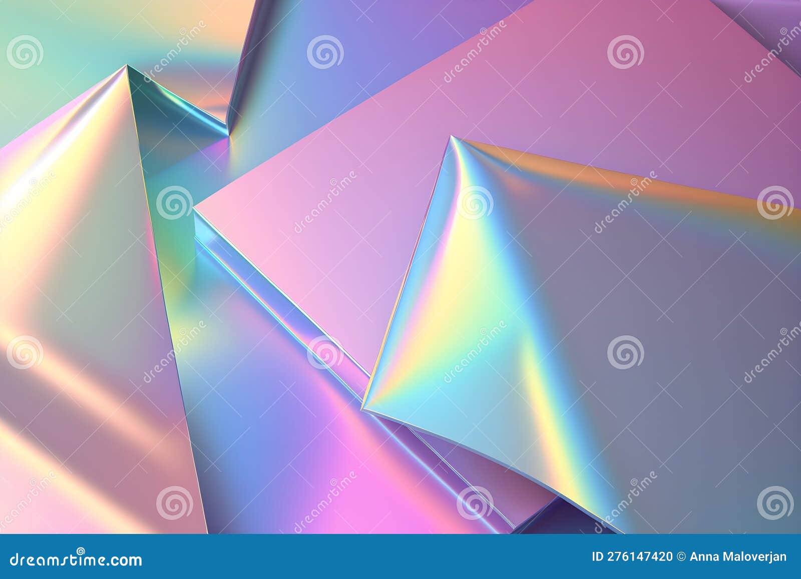 Holographic Neon Crumpled Background. Gradient Stock Illustration ...