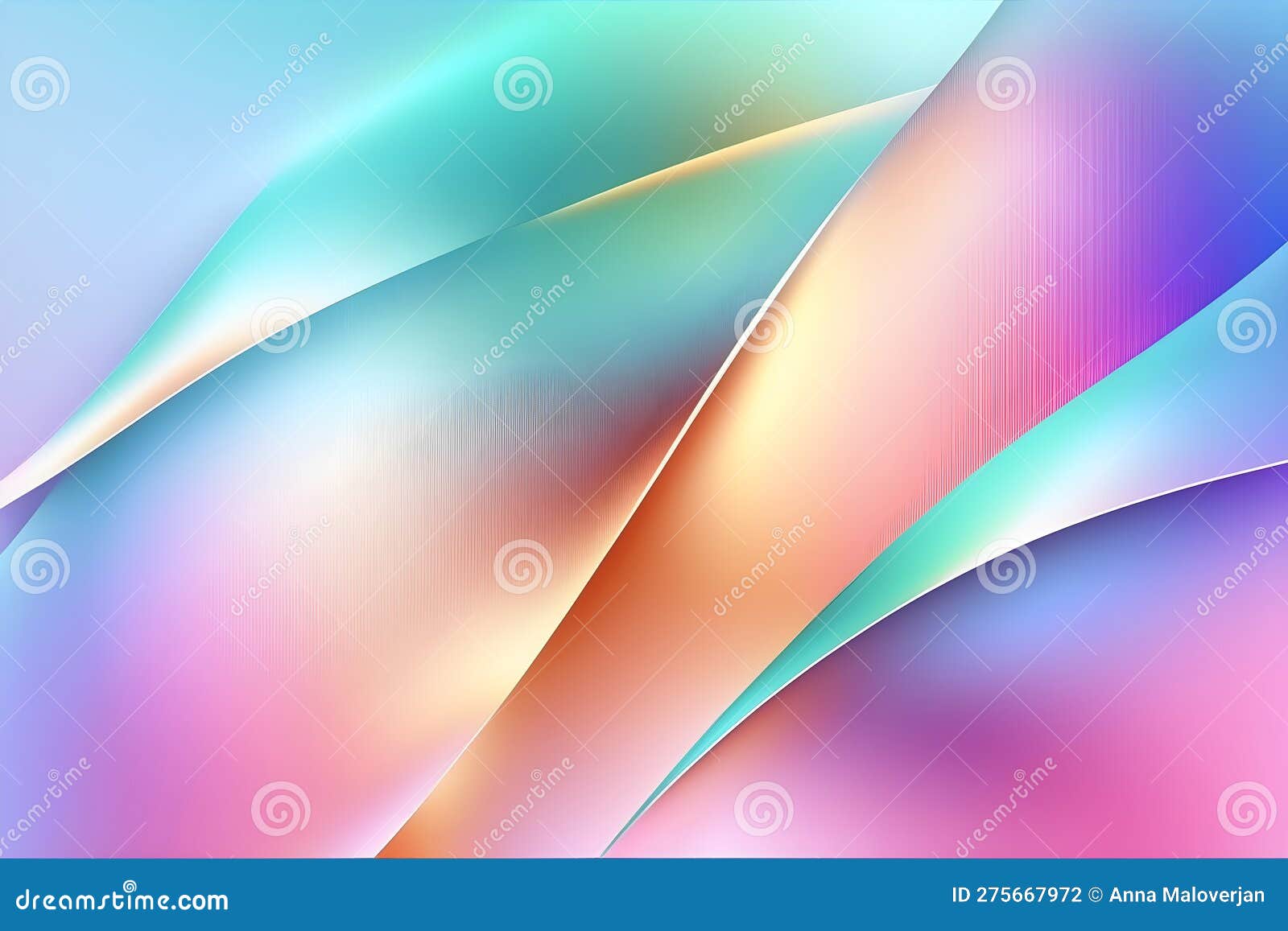 Holographic Neon Curved Wave in Motion. Holographic Wallpaper Background Stock Illustration ...