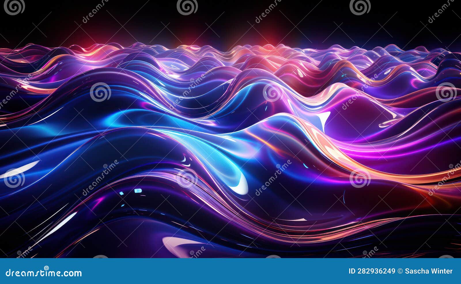 Holographic Neon Fluid Waves: a Mesmerizing Display of Light and Motion ...