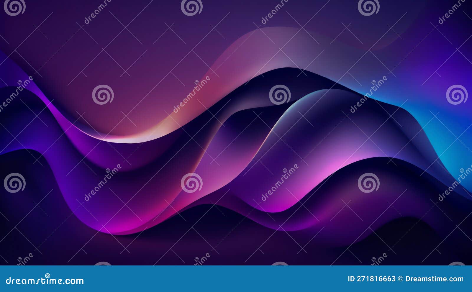 Holographic Neon Fluid Waves Stock Illustration - Illustration of ...