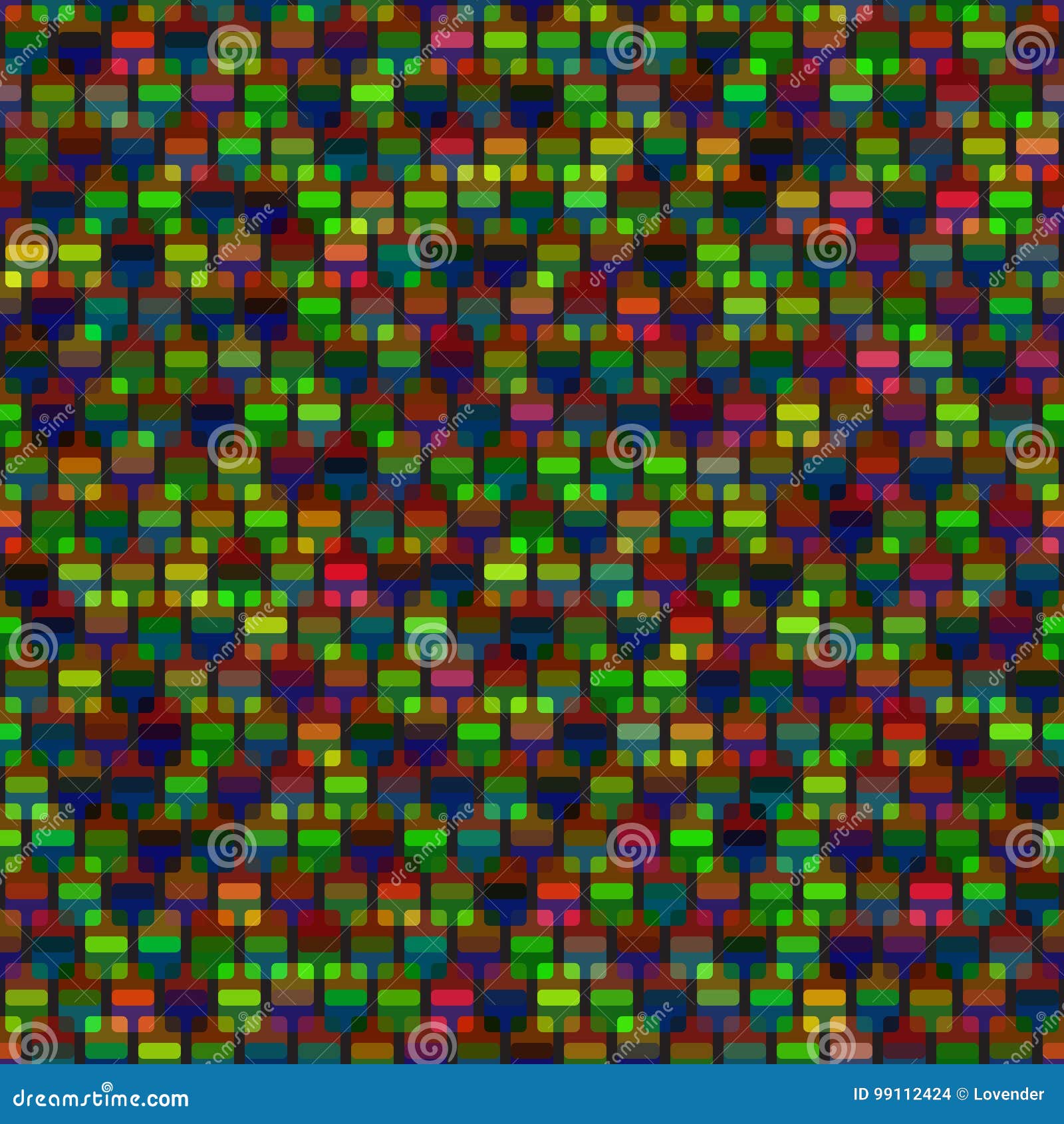 Holographic Pattern with Overlapped Rounded Squares. Seamless Vector ...