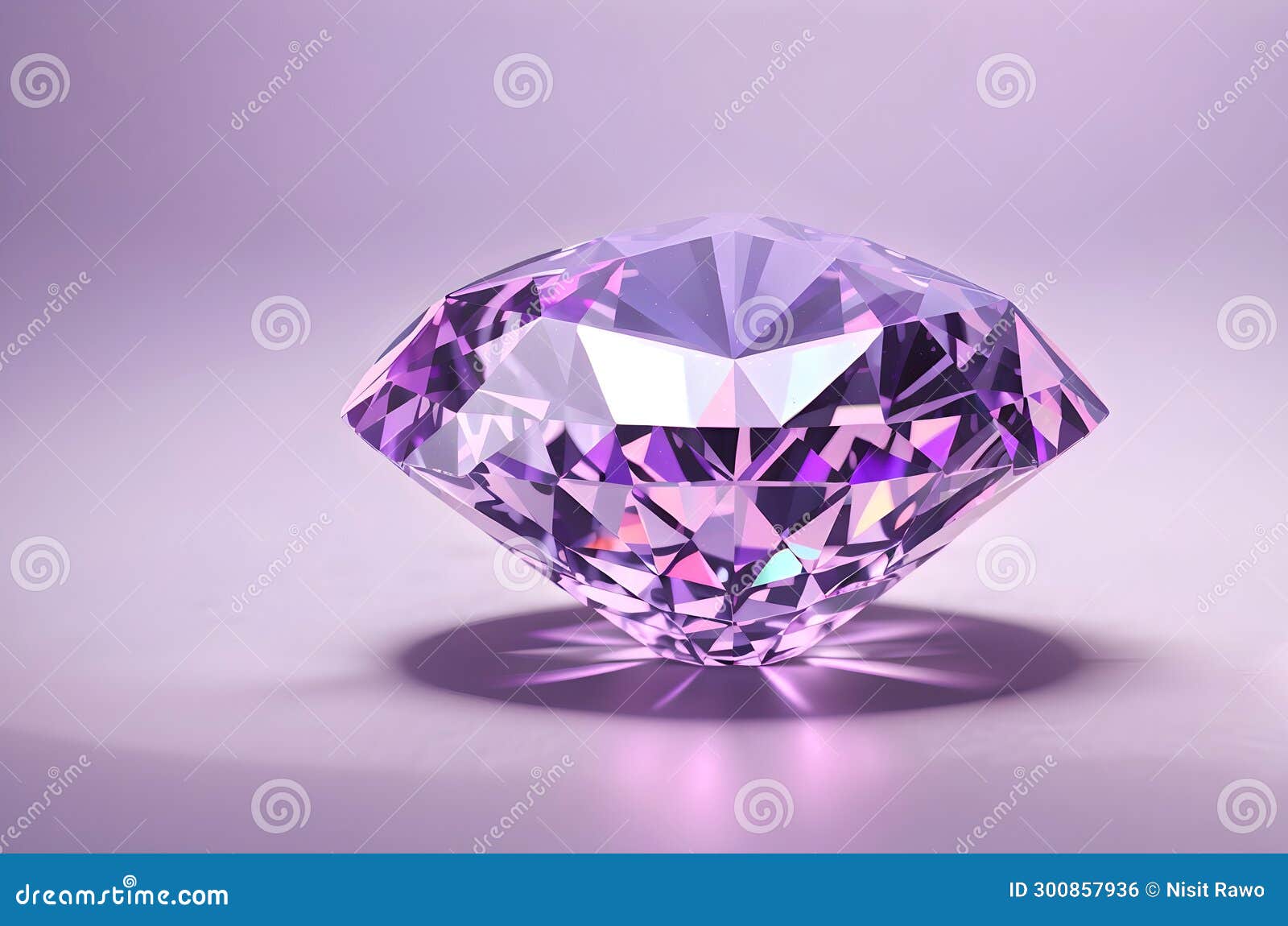 Holographic of Perfect Cut Diamond,gradient Purple Background Stock ...