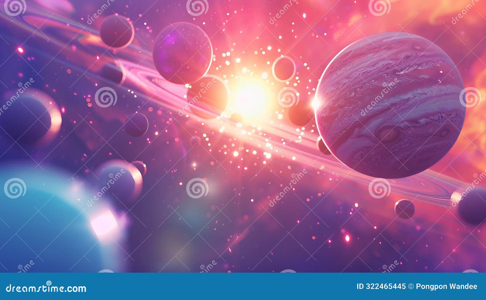 Holographic Planets Orbiting a Central Light Source in a Cosmic Display ...