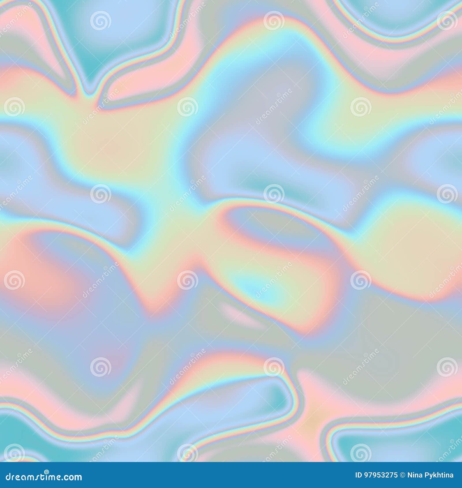 Holographic Seamless Pattern. Hologram Effect Metal Foil. Rainbow Holo ...