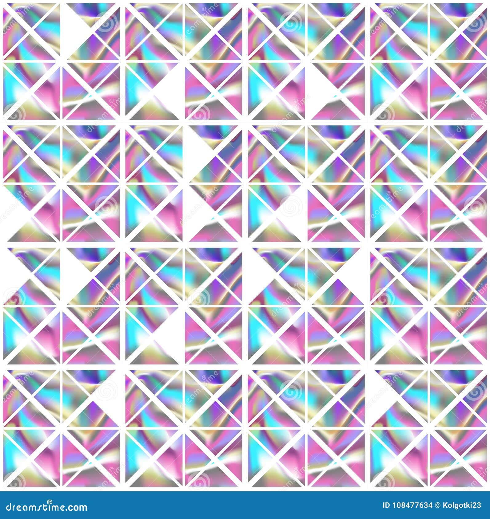 Holographic Seamless Pattern. Hologram Effect Metal Foil. Rainbow Holo ...