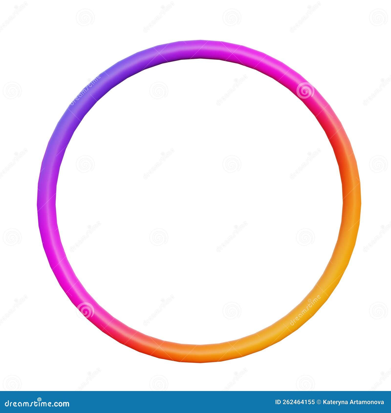 Holographic Shape 3d Icon Gradient Circle Isolated On White