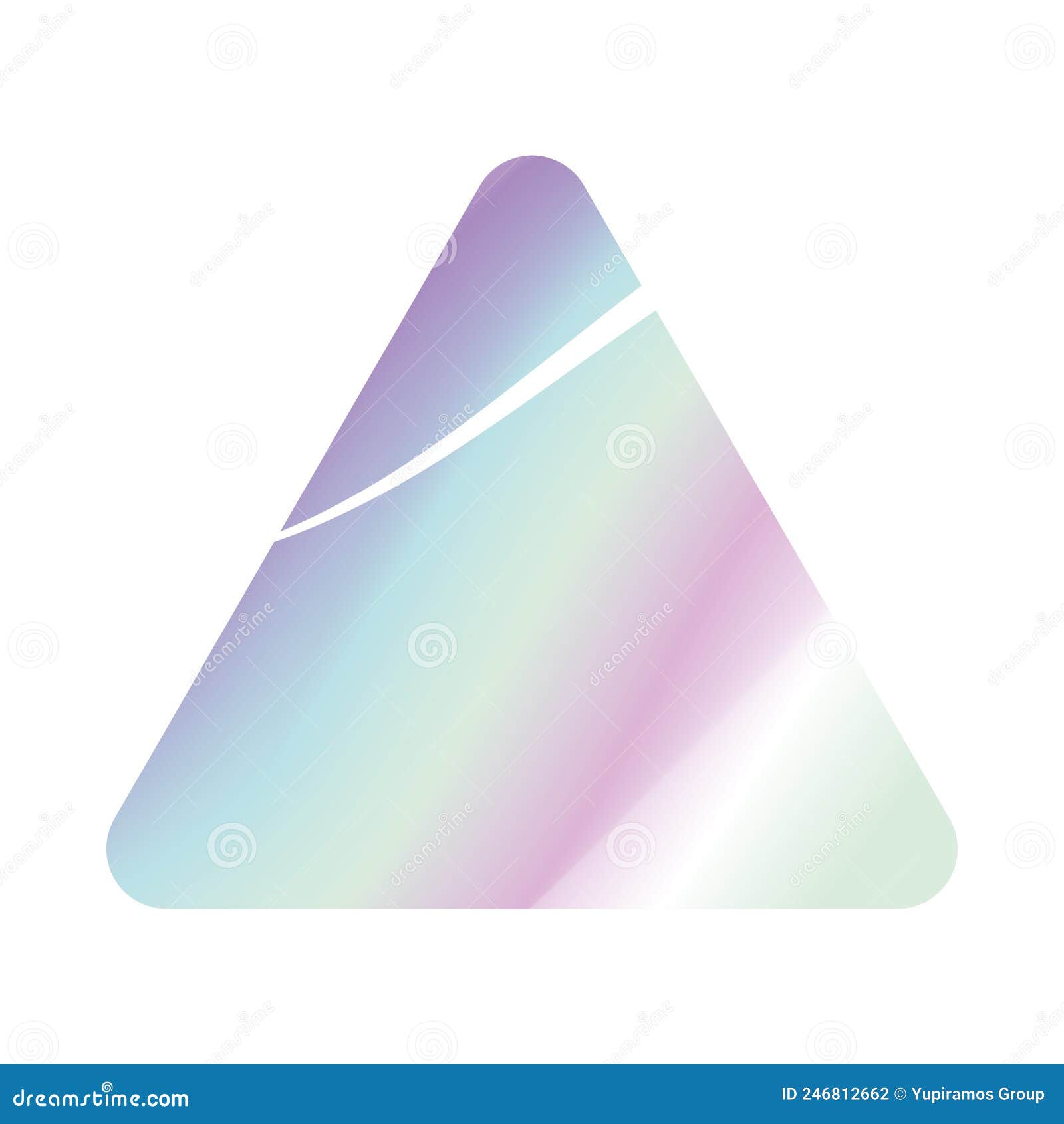 Holographic shape triangle stock vector. Illustration of prism - 246812662