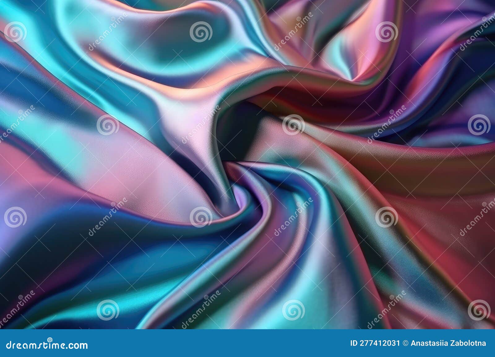 Prismatic Silk Textures Cresting In A Holographic Sea. AI Generated ...