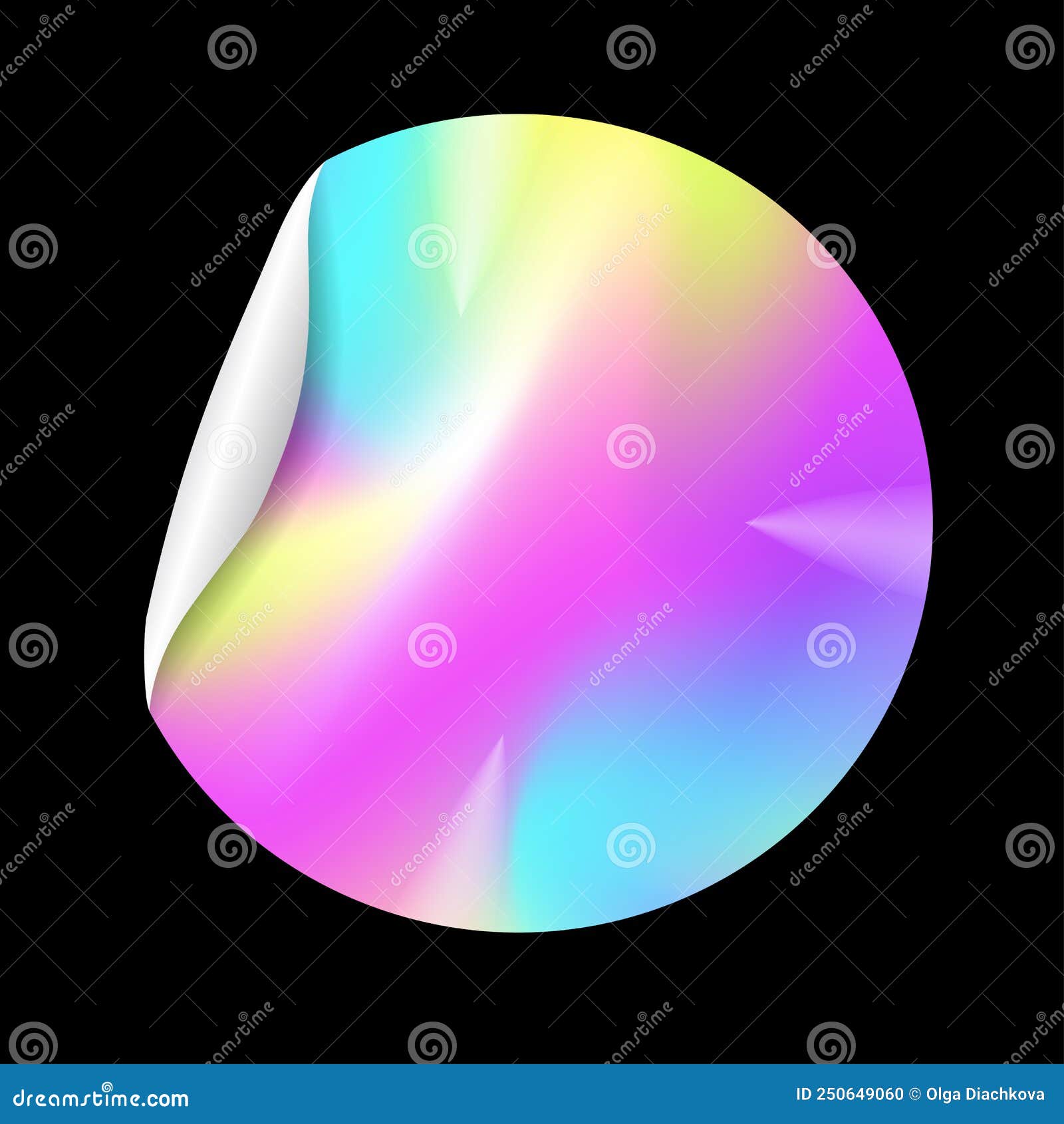 Holographic Sticker Set With Different Shapes Vector Illustration ...