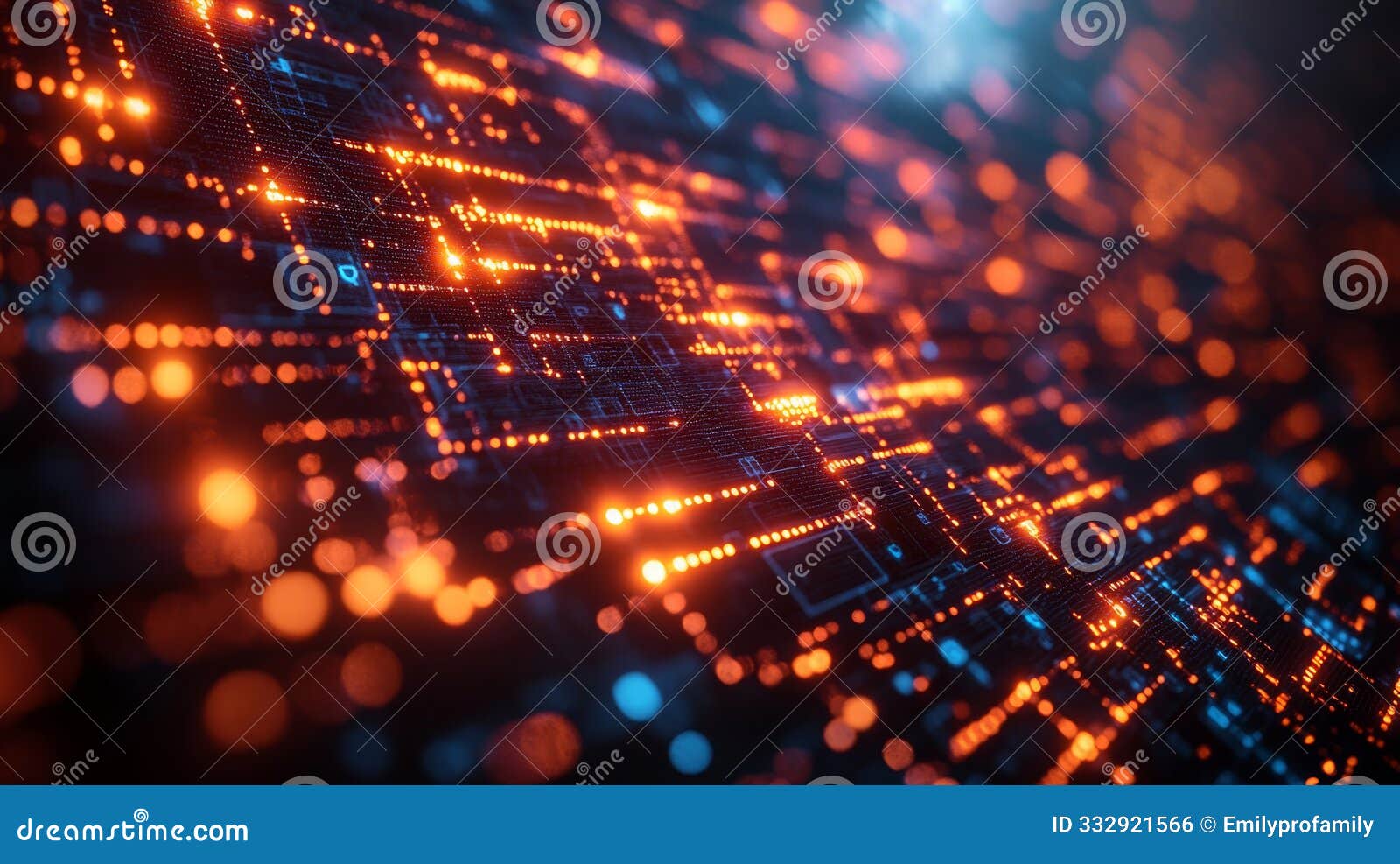 Holographic Symbols Representing Various Data Types in a High-tech ...