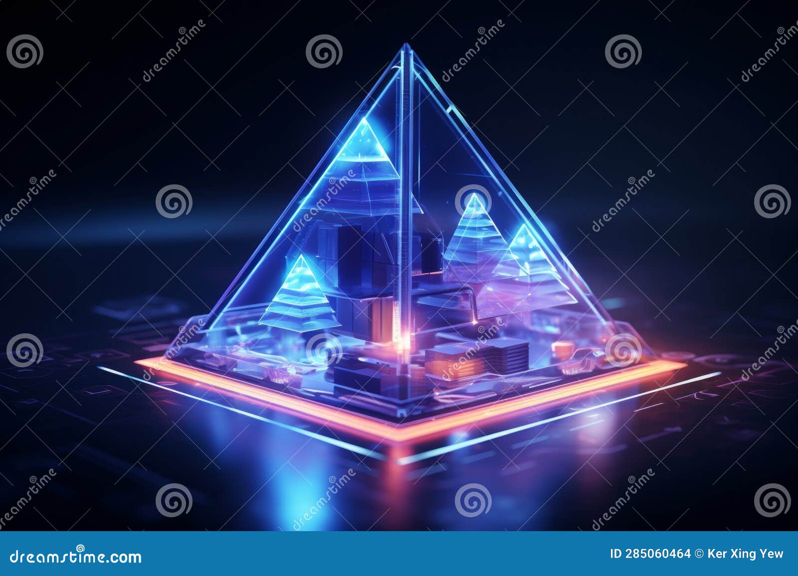 Holographic Tech Design for Modern Projects Stock Illustration ...