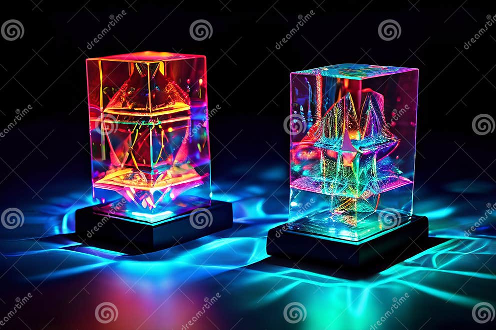 Holography is a Visual Technology it Creates Three Dimensional I Stock ...