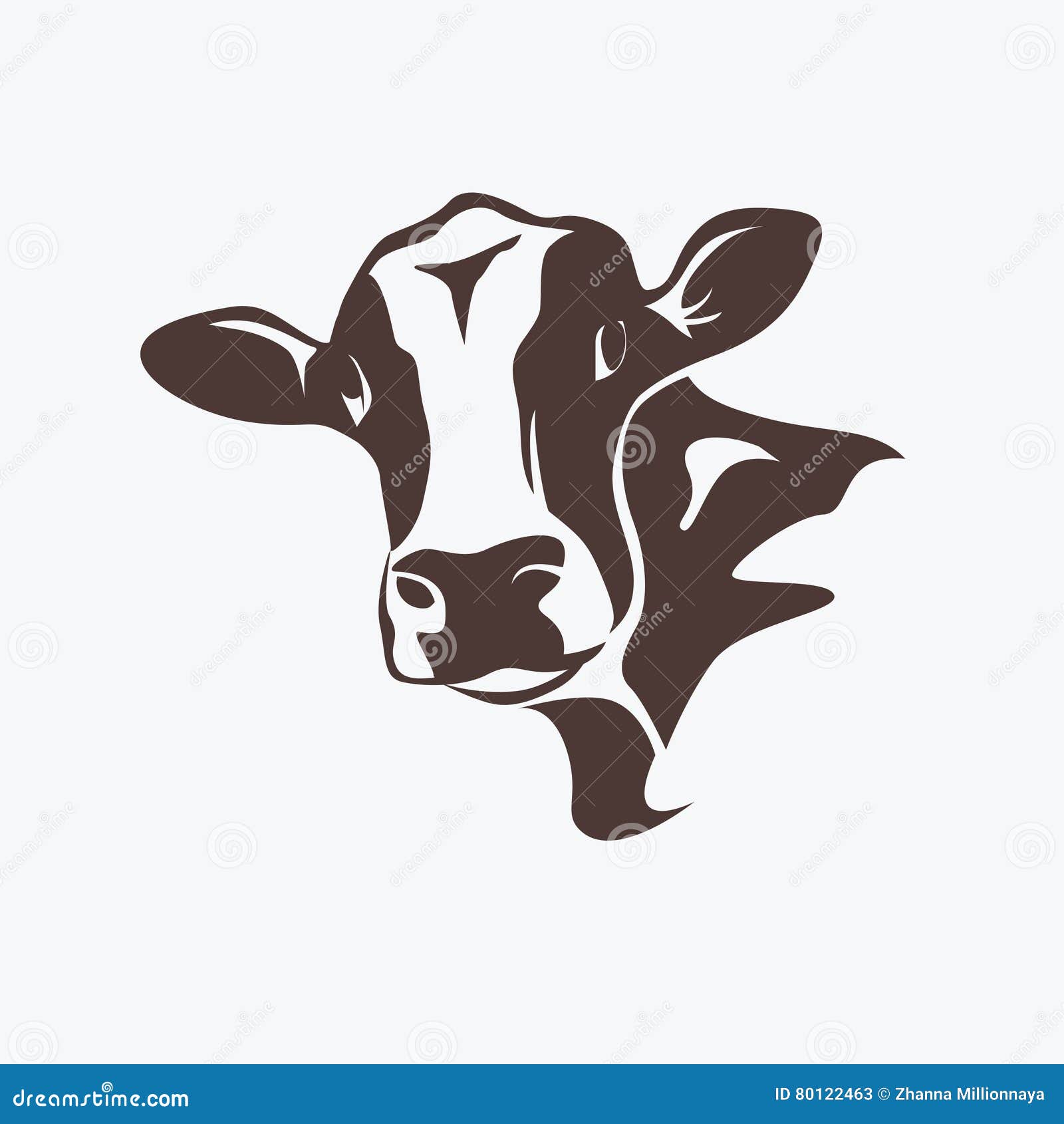 Holstein cow portrait stock vector. Illustration of smile - 80122463