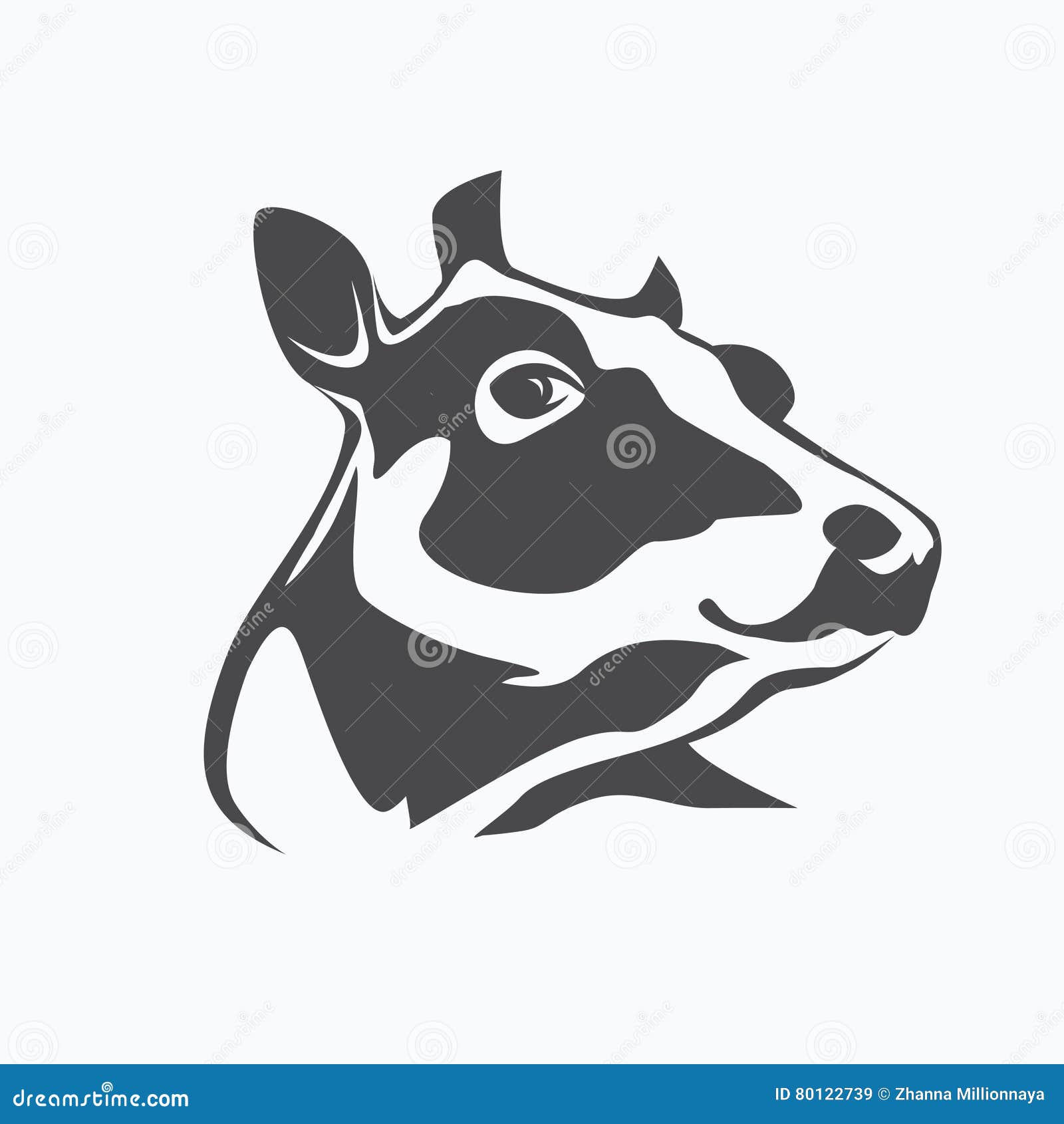 Holstein cow portrait stock vector. Illustration of simple - 80122739