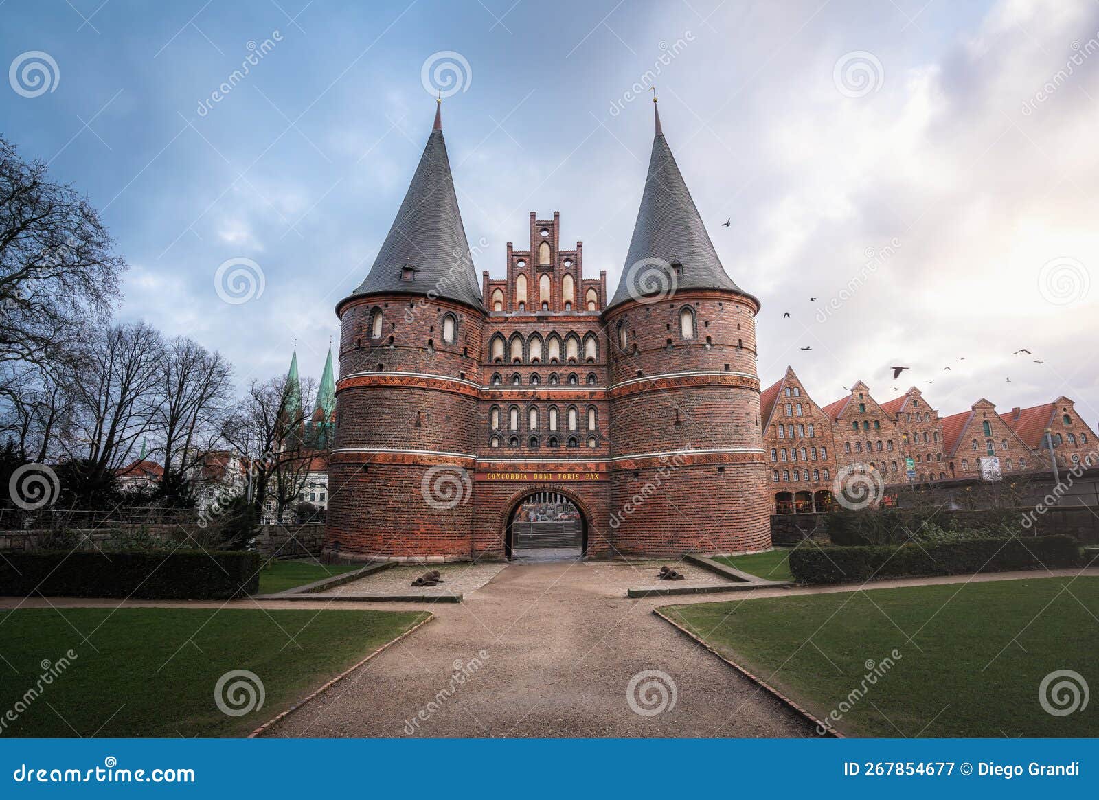 Holstentor Holsten Gate - Lubeck, Germany Stock Image - Image of center ...