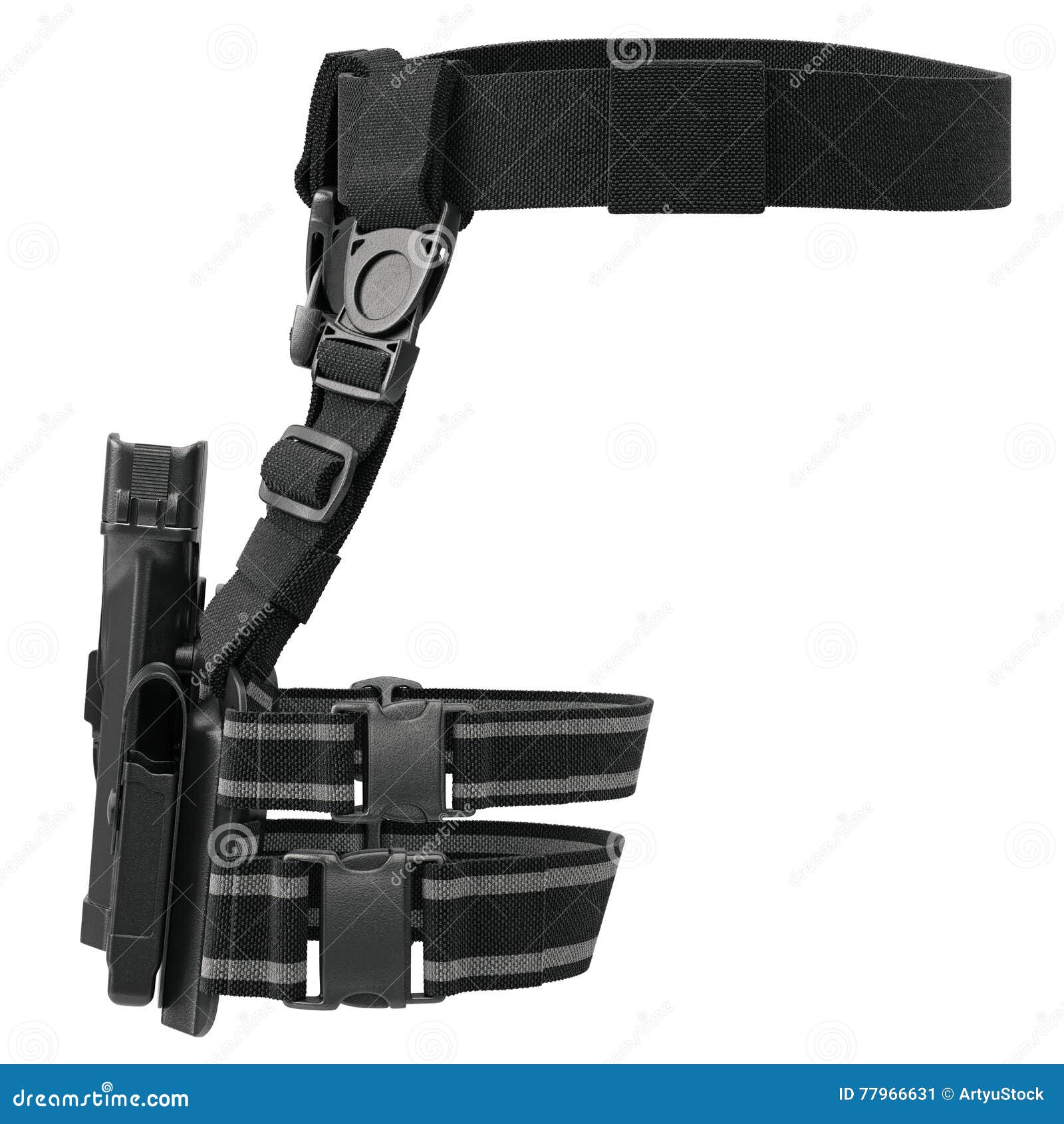 Holster weapon, front view stock illustration. Illustration of graphic ...