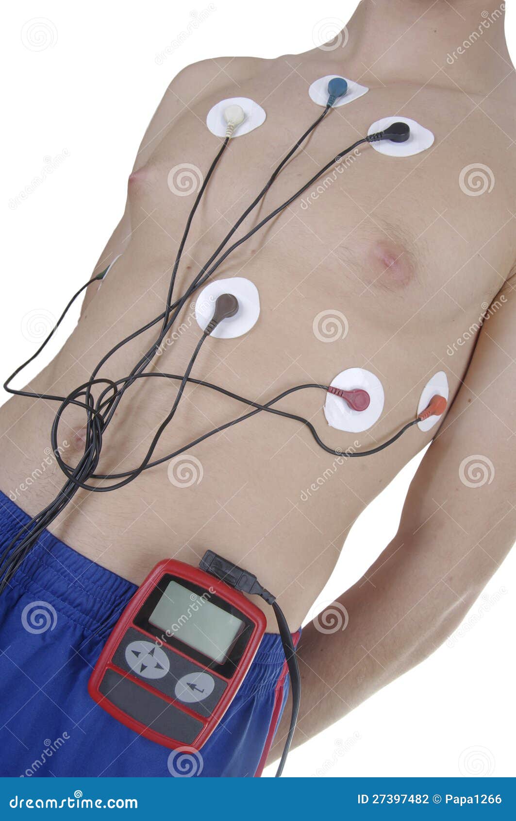 Holter on body stock photo. Image of medical, medicine - 27397482