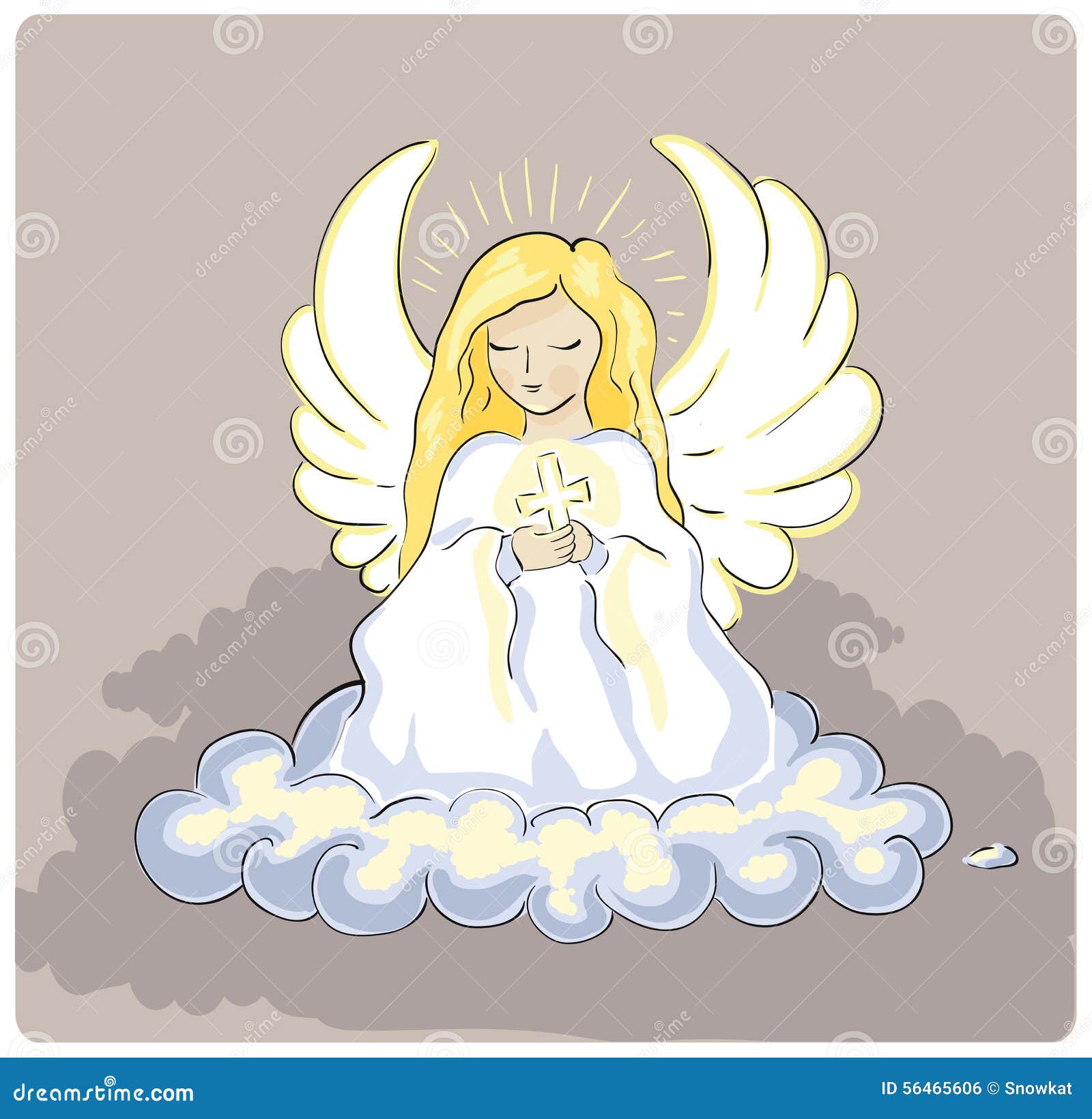 Holy angel stock vector. Illustration of baby, blessing - 56465606