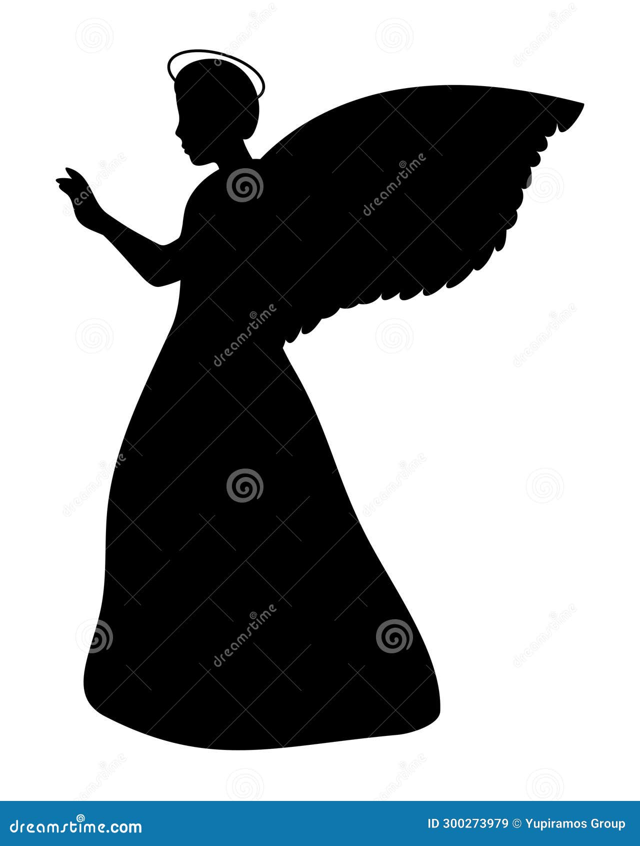 Holy Angel Outline Icon Cartoon Vector | CartoonDealer.com #113153259